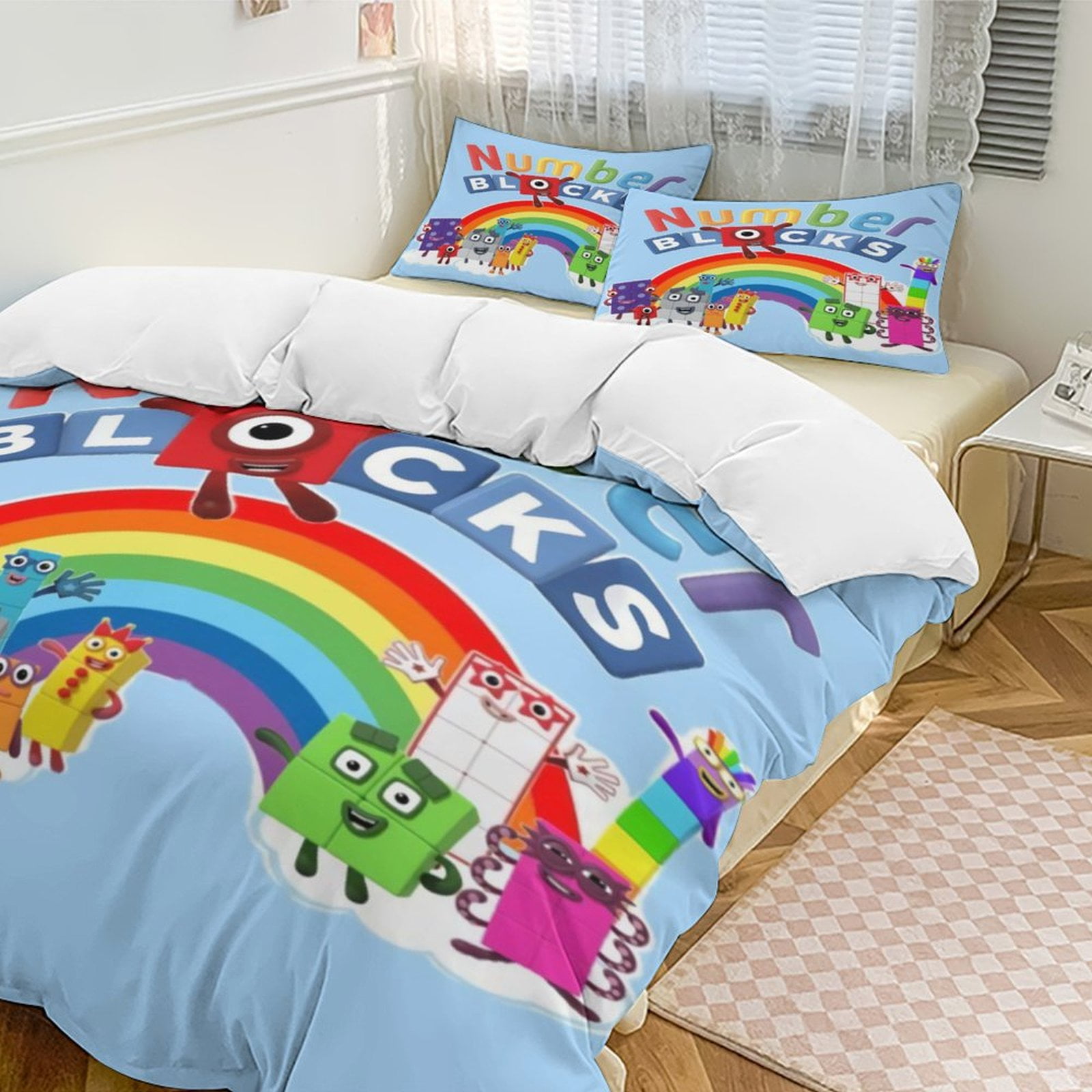 Numberblocks Duvet Cover Bedding Set Cartoon Print Soft Quilt Cover 3 ...