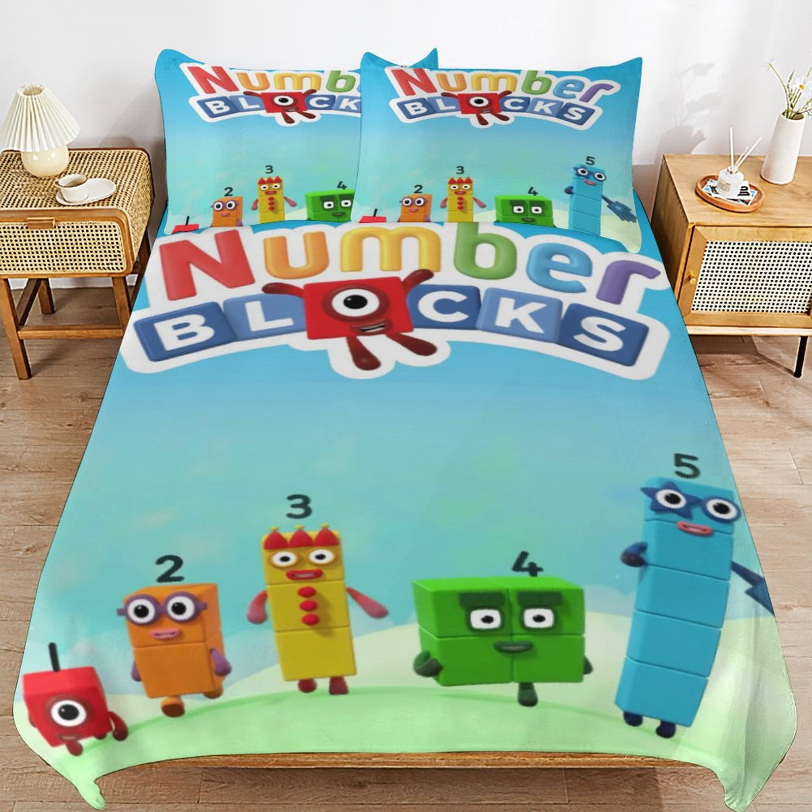 Numberblocks Duvet Cover Sets Twin King Size for Kids Boys Girls, Soft ...