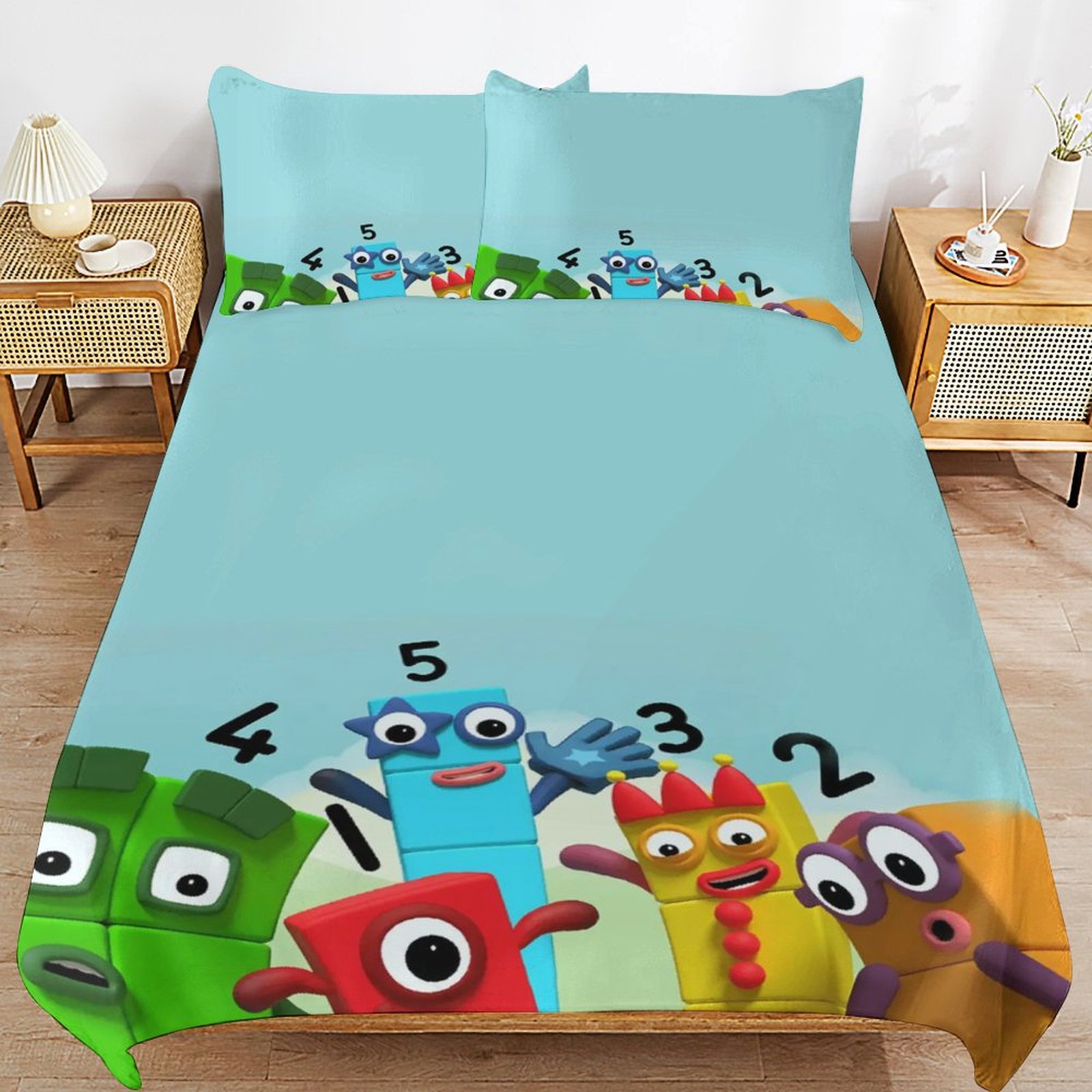 Numberblocks Duvet Cover Sets Twin King Size for Kids Boys Girls, Soft ...