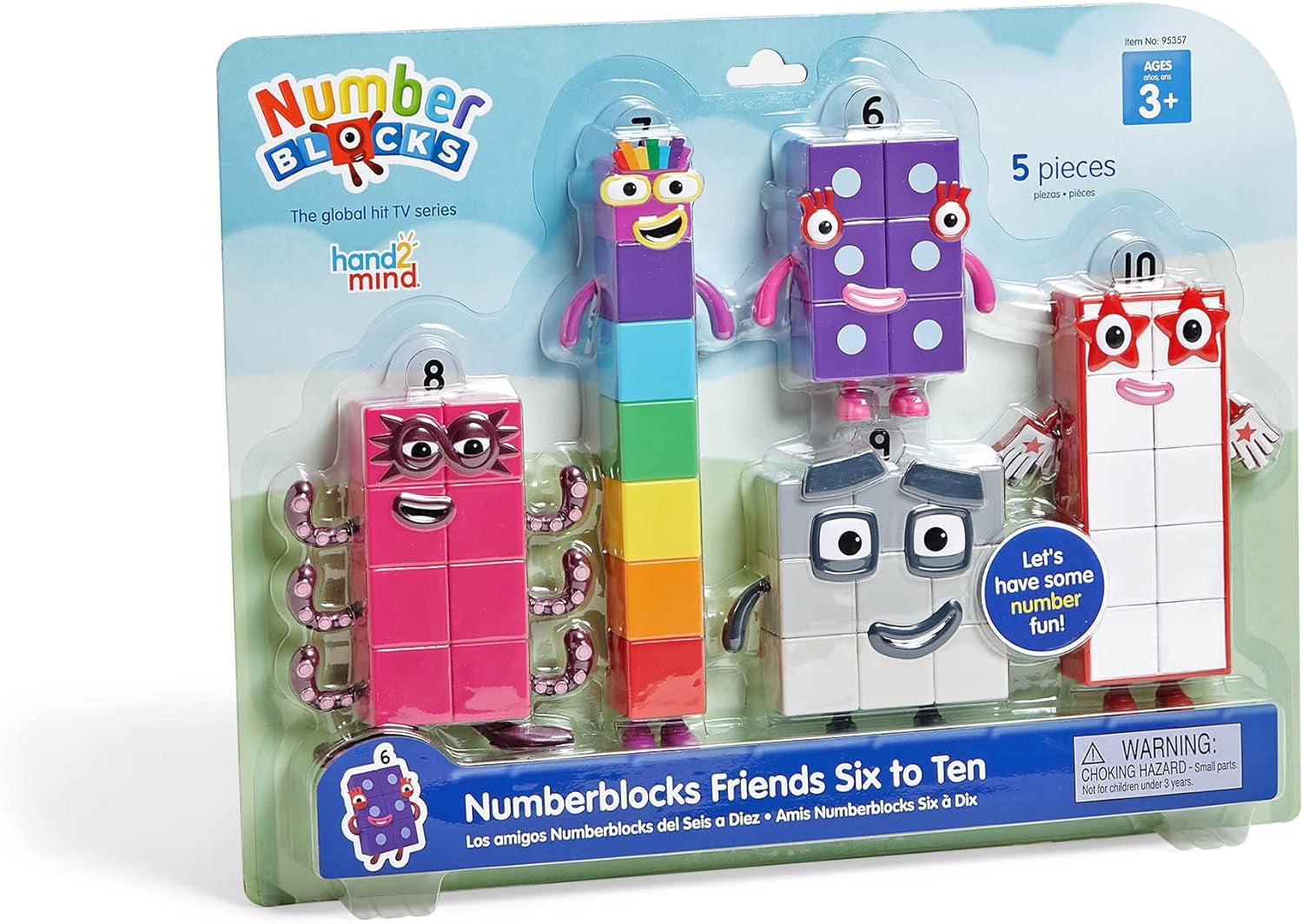 Numberblocks Friends Six to Ten, Action Figure Set, Toy Figures, Small ...