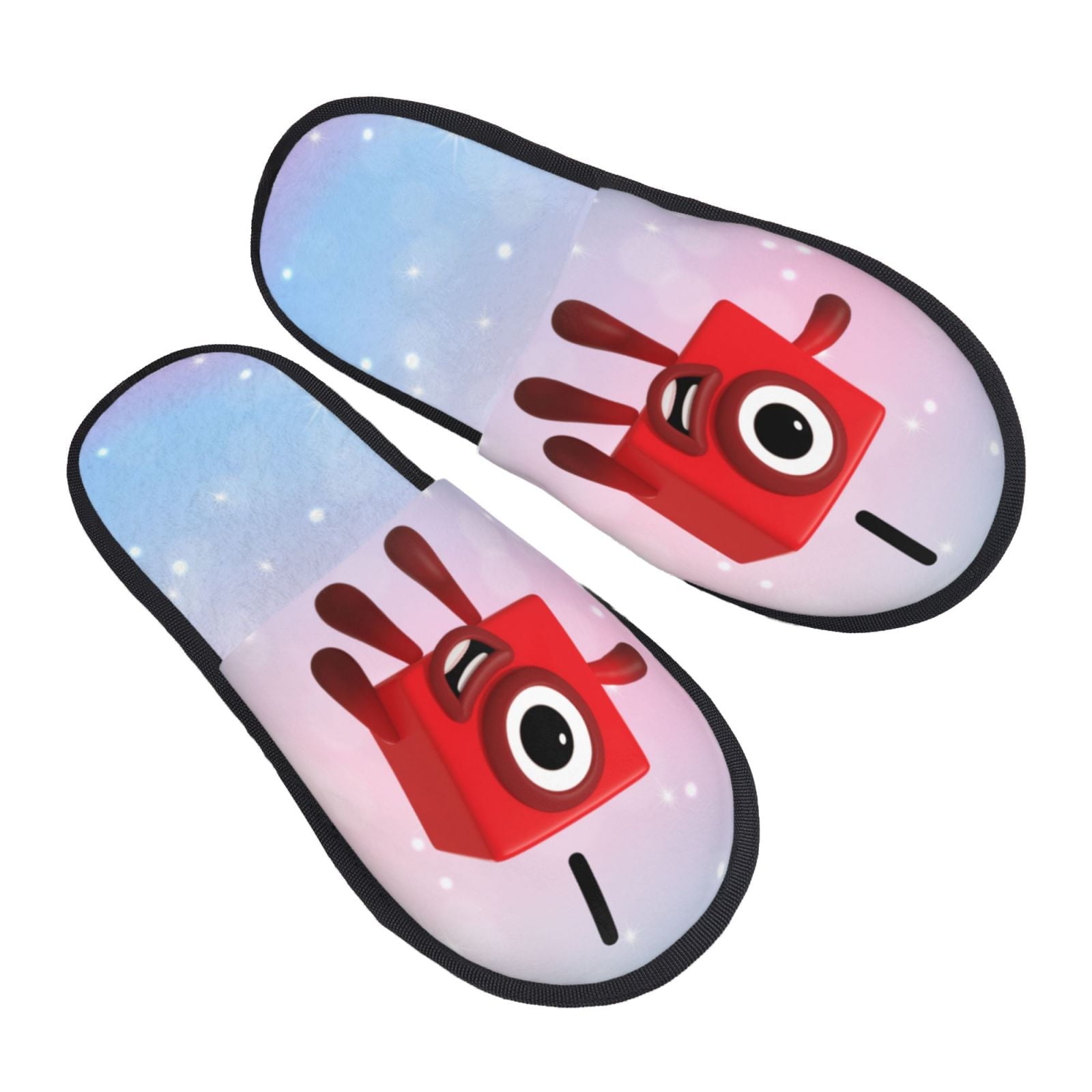 Numberblocks Furry Slippers For Men Women Fuzzy House Slippers Winter ...