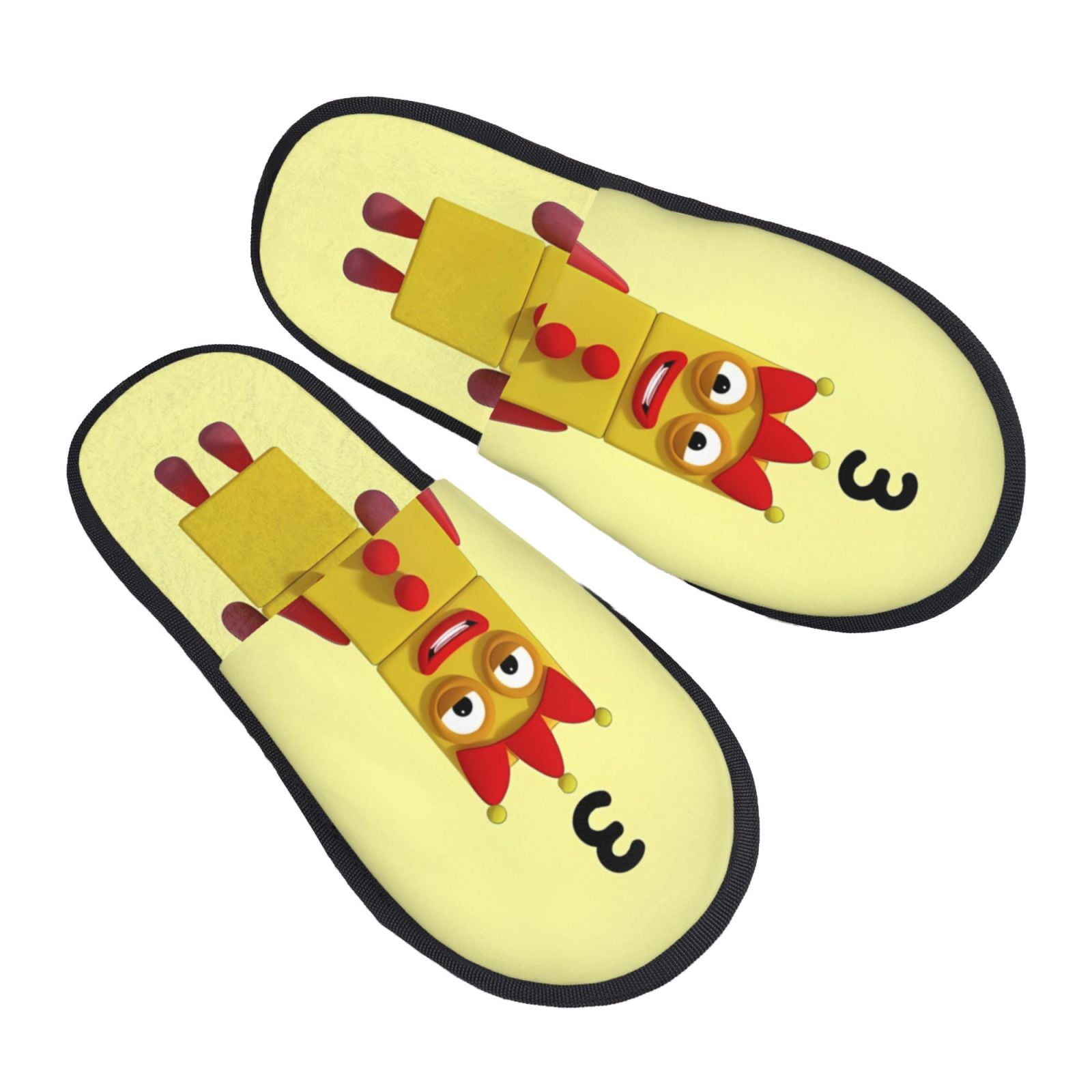 Numberblocks Furry Slippers For Men Women Fuzzy House Slippers Winter ...