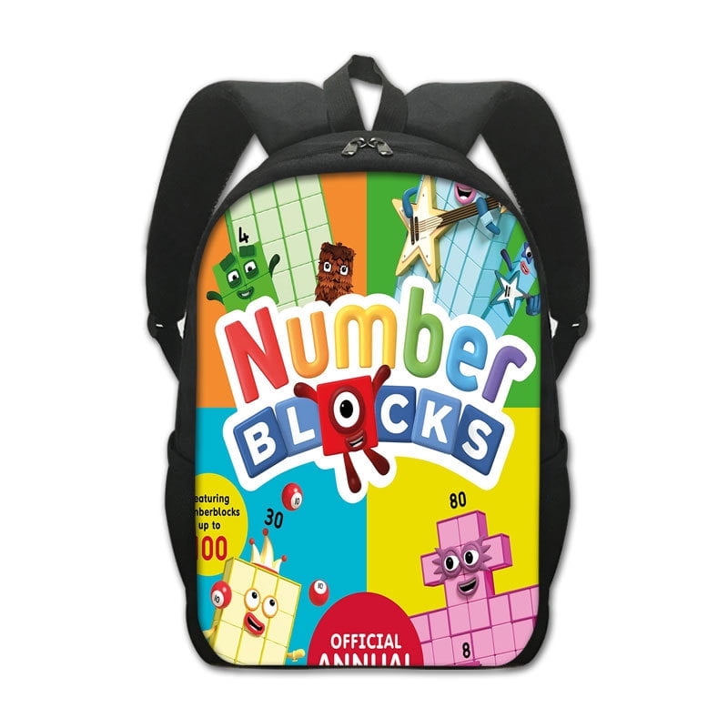 Numberblocks Games surrounding student backpack Polyester digital ...