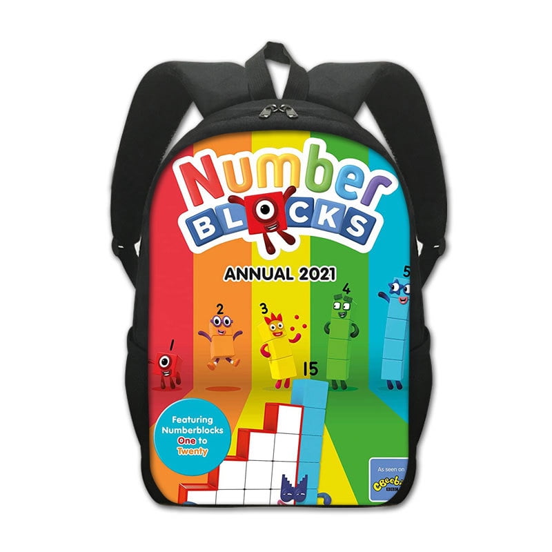 Numberblocks Games surrounding student backpack Polyester digital ...