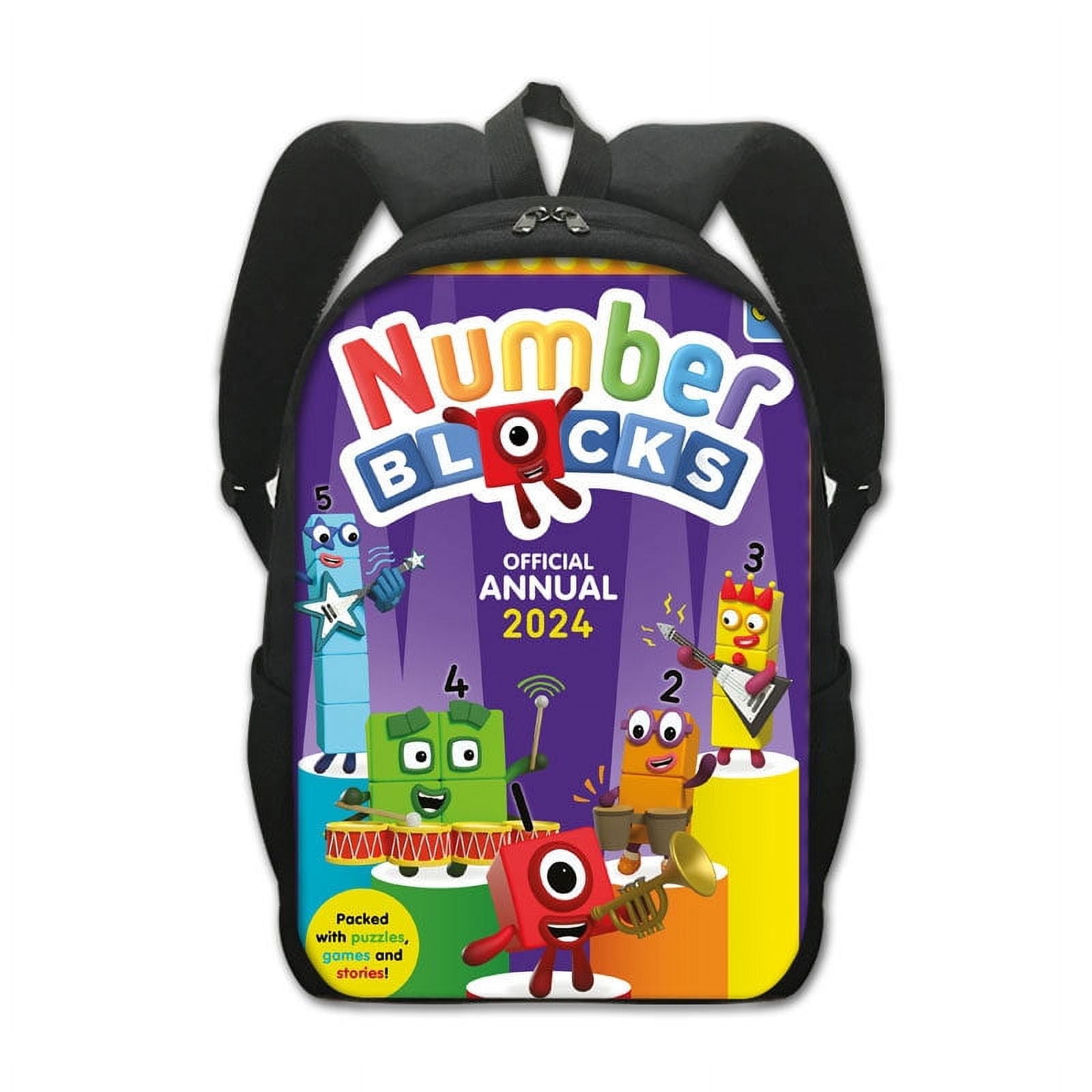 Numberblocks Games surrounding student backpack Polyester digital ...
