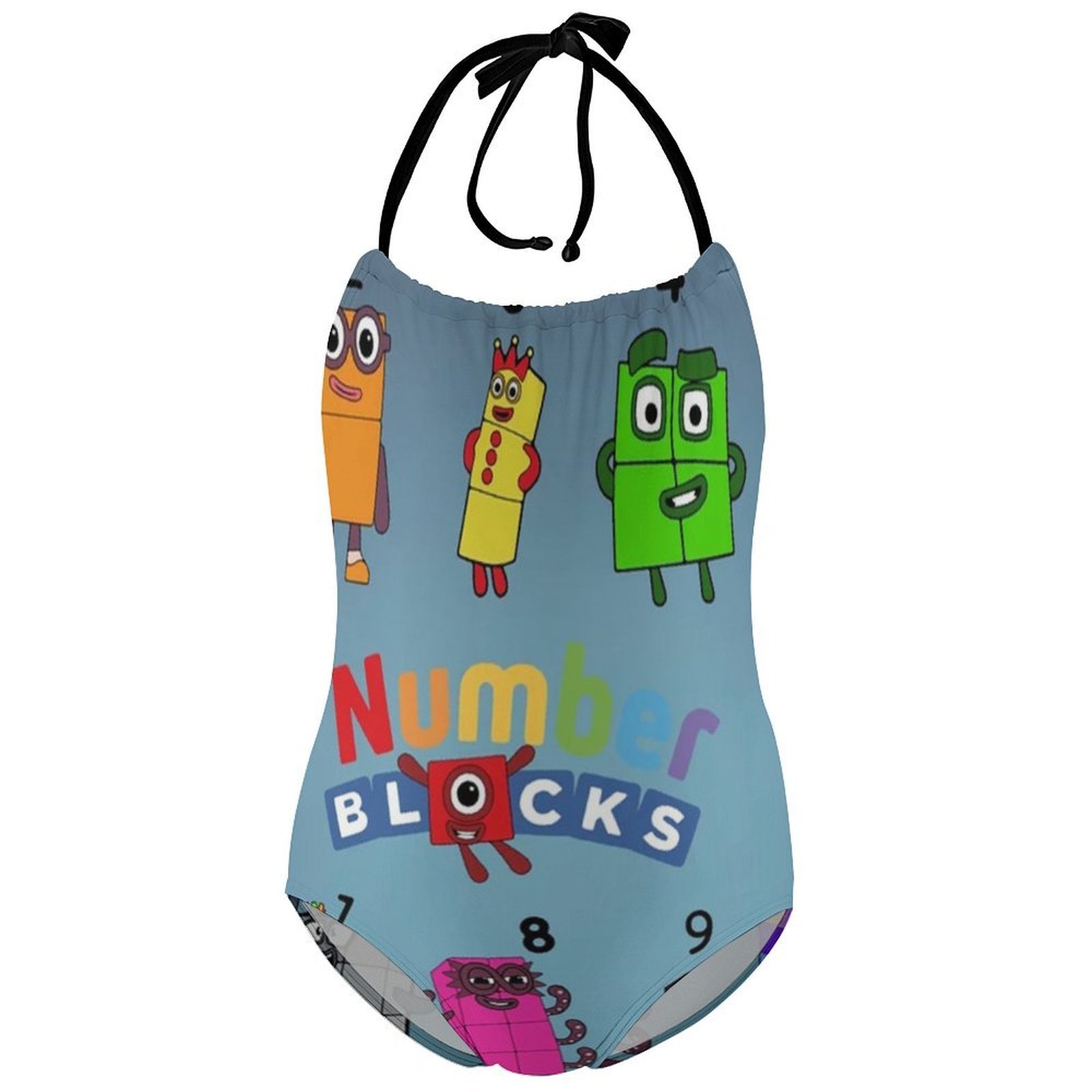 Numberblocks Girls One Piece Swimsuit Quick Dry Swimwear Print Bathing ...