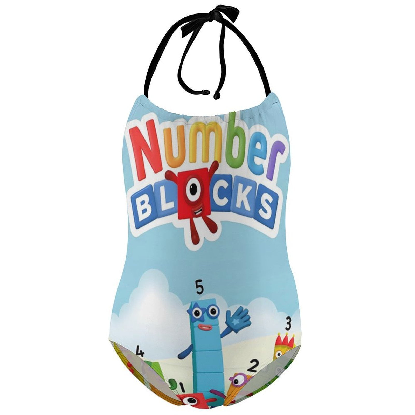 Numberblocks Girls One Piece Swimsuit Quick Dry Swimwear Print Bathing ...