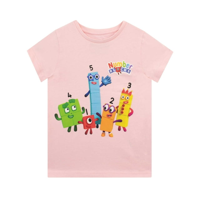 Numberblocks Girls T-Shirt Pink Sizes 2T-10 - Walmart.com