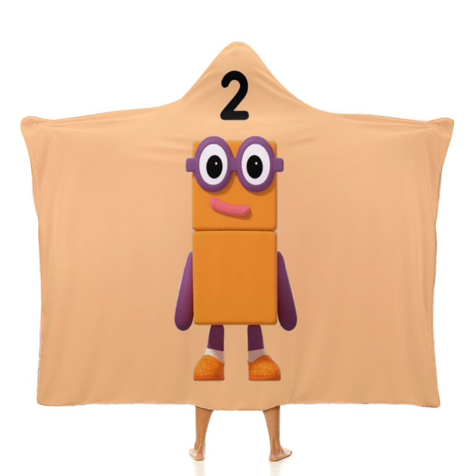 Numberblocks Hooded Blanket Cape Wrap Soft Wearable Blanket Hooded ...