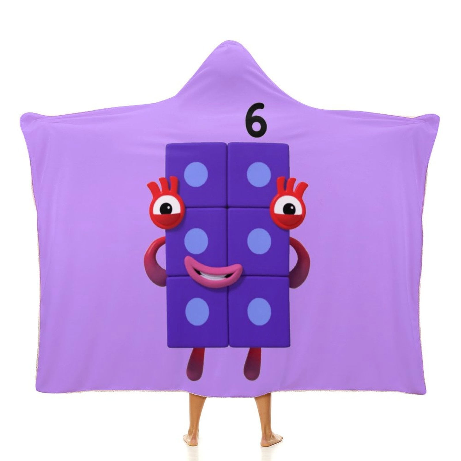 Numberblocks Hooded Blanket Cape Wrap Soft Wearable Blanket Hooded ...