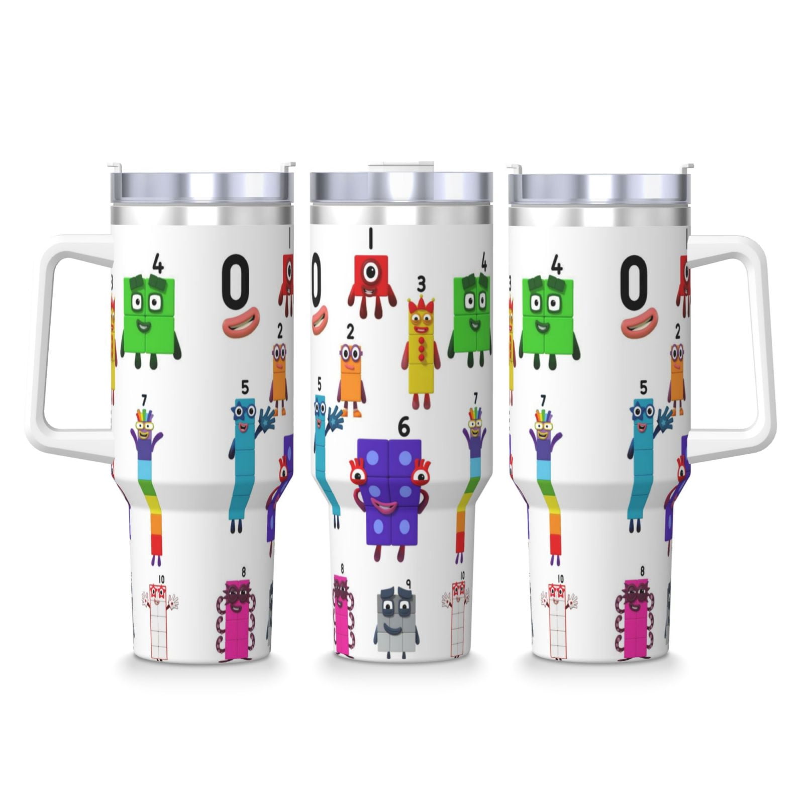 Numberblocks Insulated Stainless Steel Hot/Cold Coffee Cup 40oz Ice ...