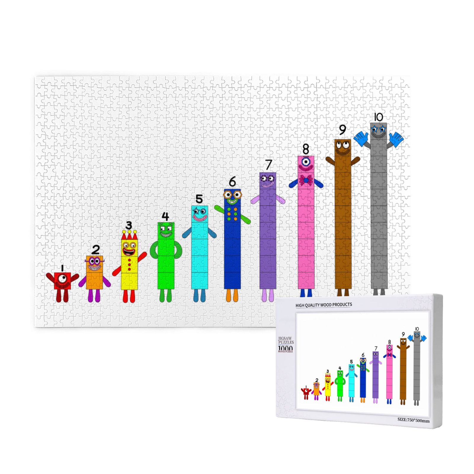 Numberblocks Jigsaw Puzzle 1000 Piece Puzzles For Adults Puzzle Games ...