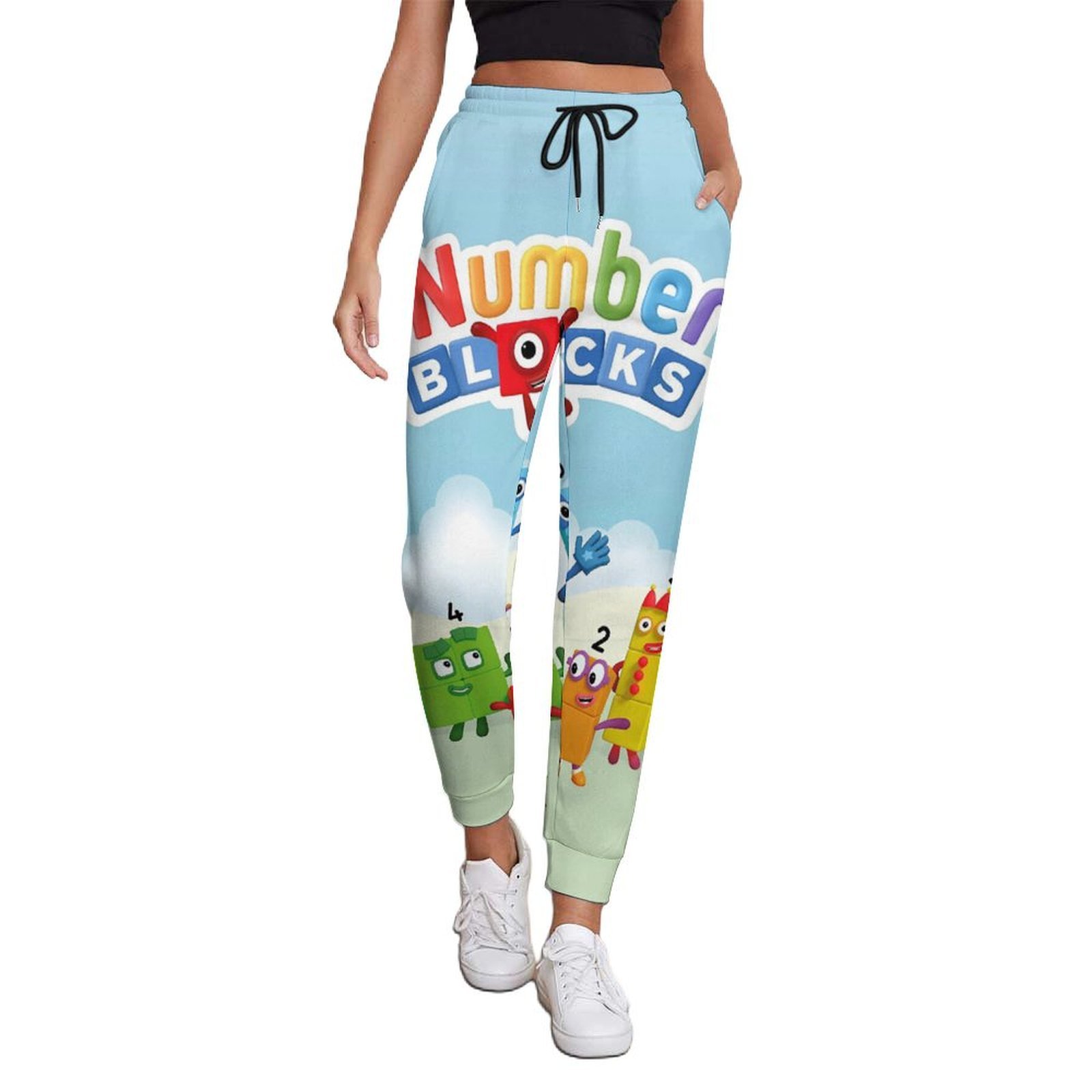 Numberblocks Joggers for Women Soft Cozy Sweatpants Cuffed Tapered ...