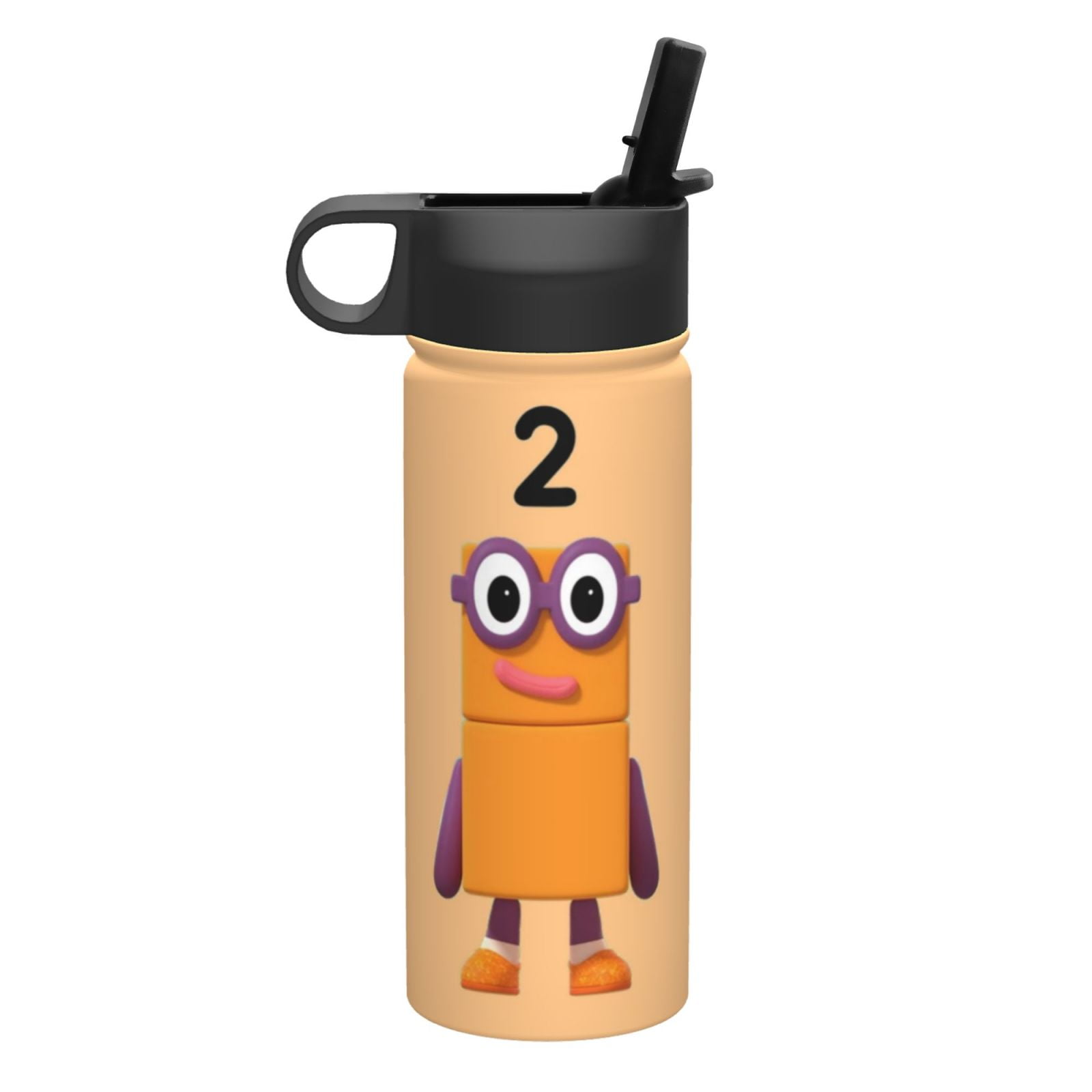 Numberblocks Kids Insulated Water Bottle With Straw - 18 Oz Stainless ...