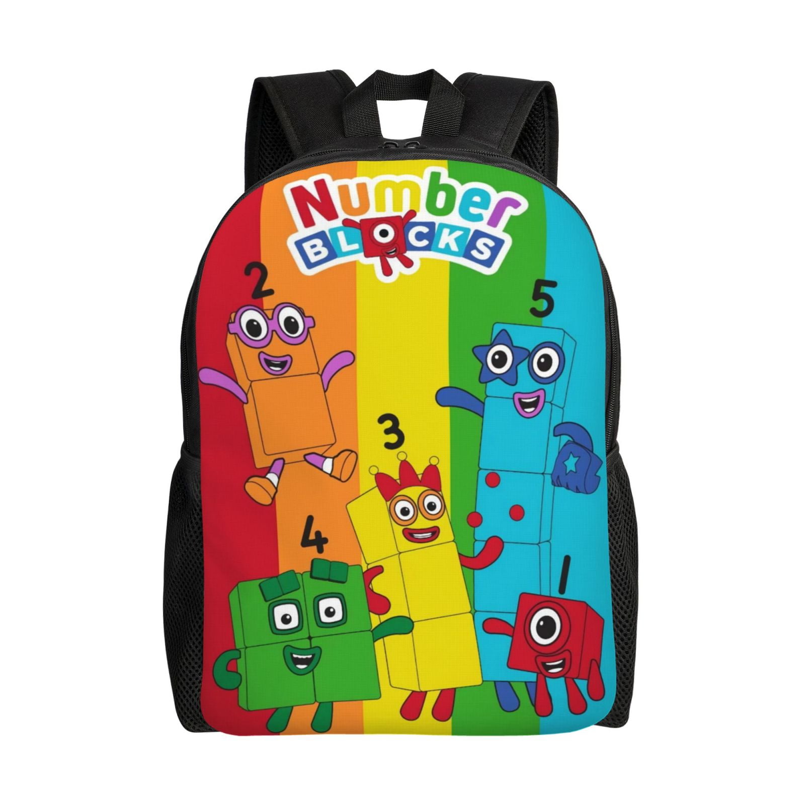 Numberblocks Laptop Backpacks 16 Inch Cartoon College School Bag ...
