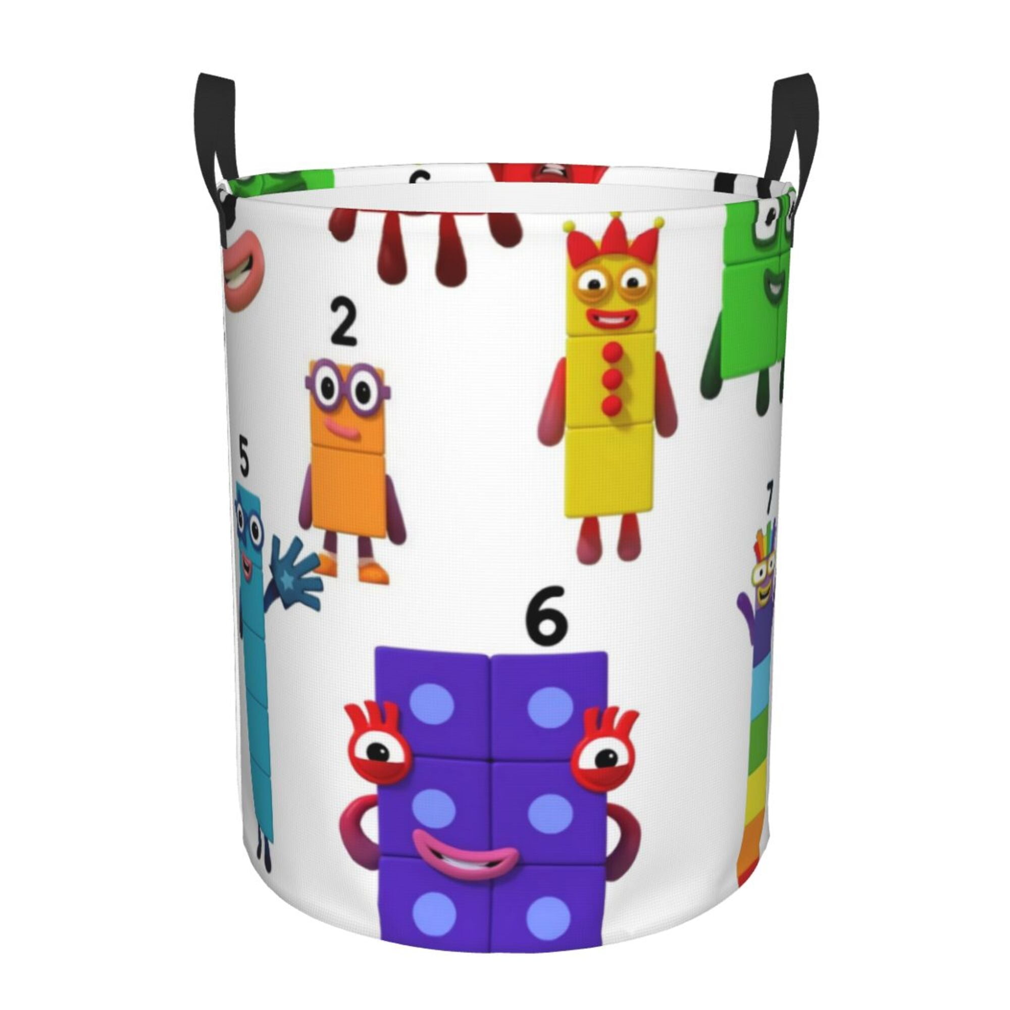 Numberblocks Laundry Hamper, Waterproof Collapsible Circular Storage ...