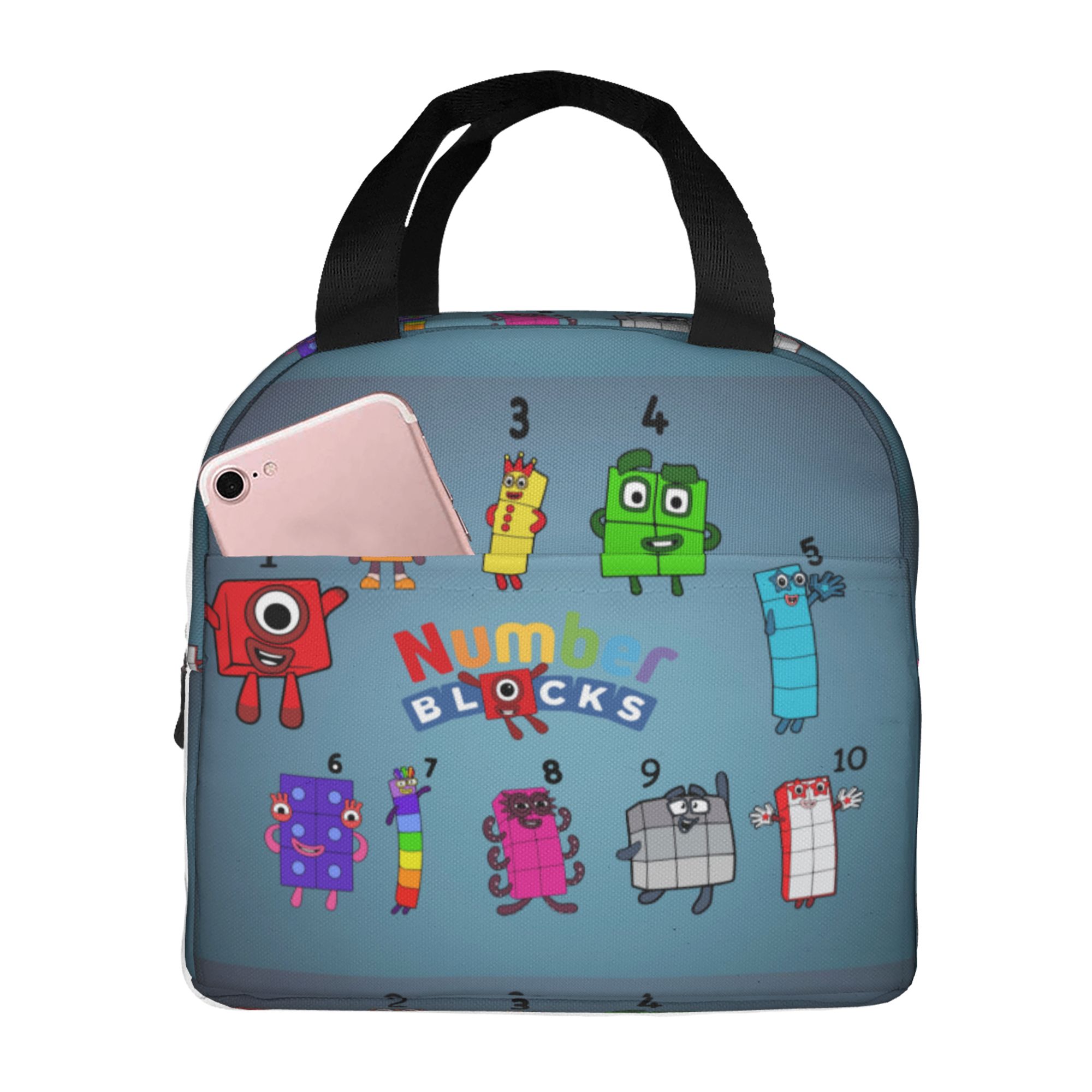 Numberblocks Lunch Box Lunch Bag Reusable Insulated Lunch Box Meal ...