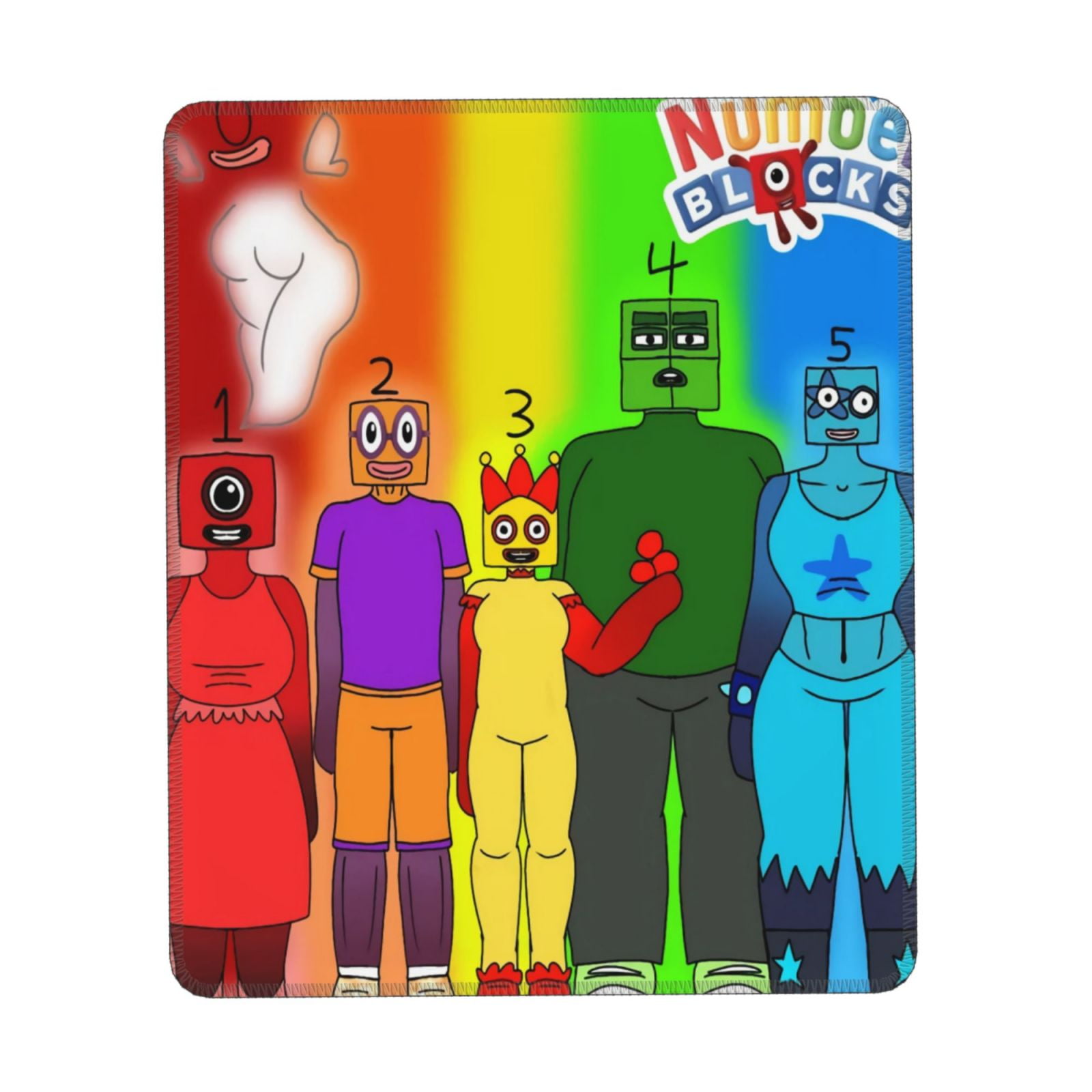 Numberblocks Mouse Pad Personalized Gaming Mouse Mat With Stitched Edge ...