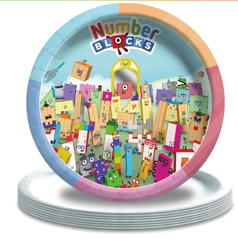 Numberblocks Party Decorations Tableware Plates Supplies Birthday ...