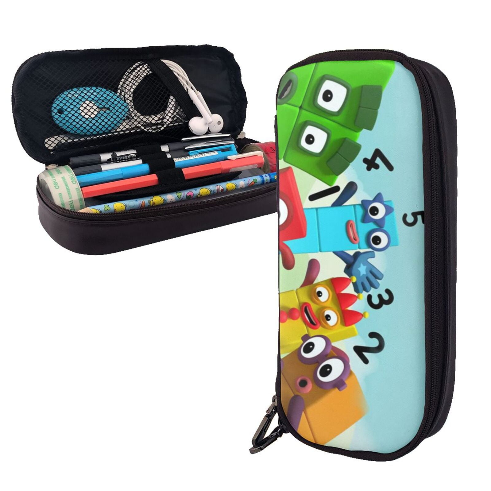 Numberblocks Pencil Case Cute Pencil Box With Zippers Pen Pouch Holder ...