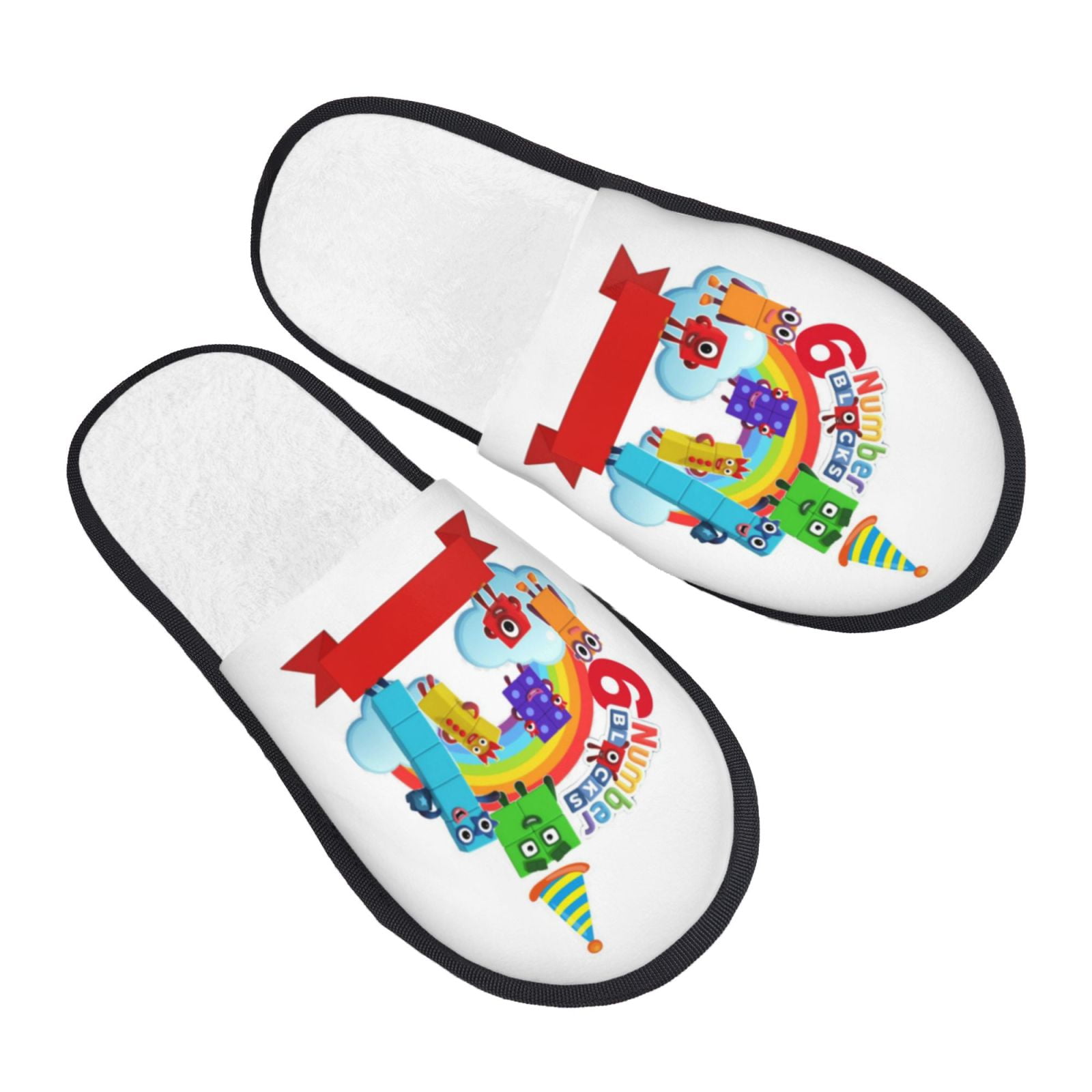Numberblocks Plush House Shoes Warm Fluffy Slippers Furry Lightweight ...