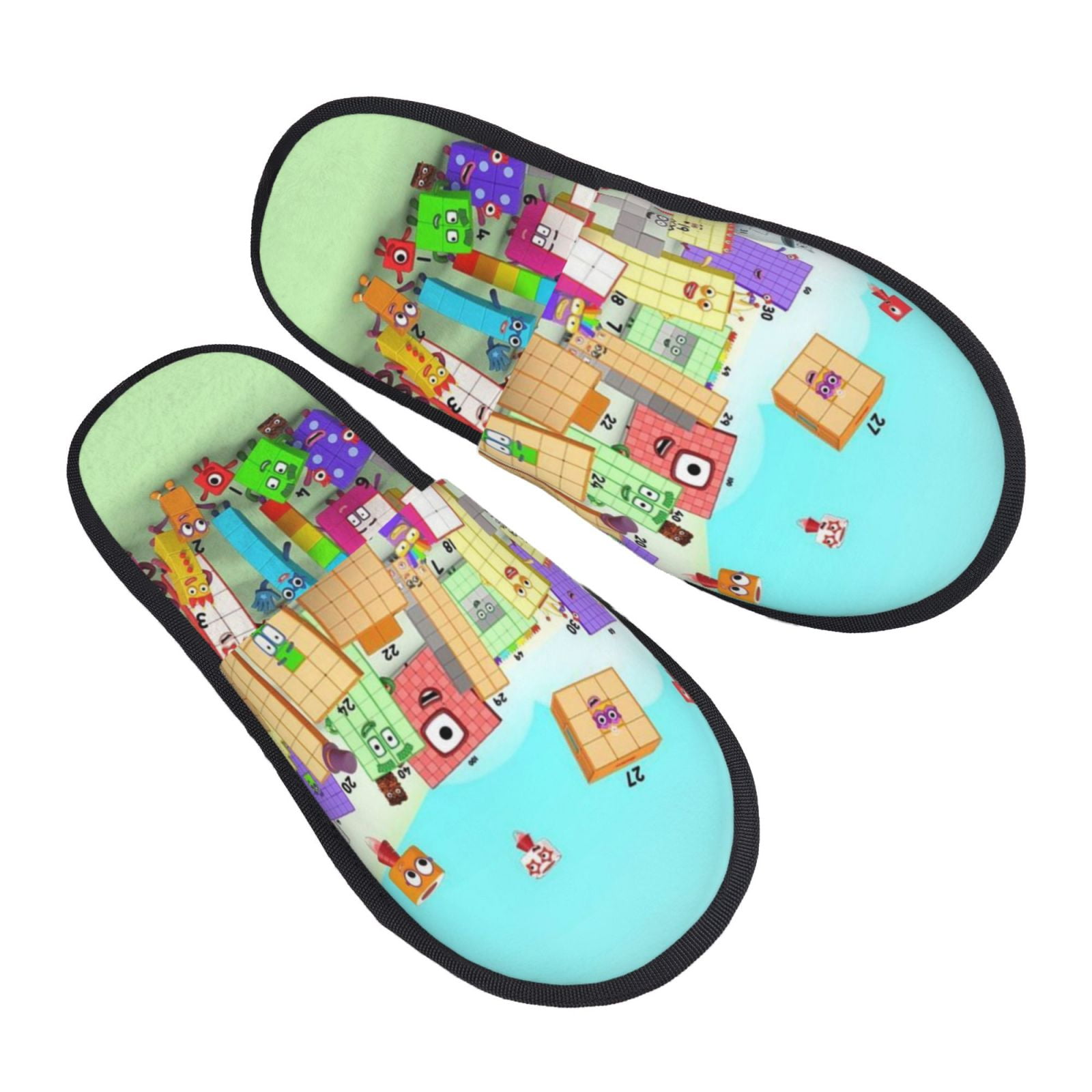 Numberblocks Plush House Shoes Warm Fluffy Slippers Furry Lightweight ...