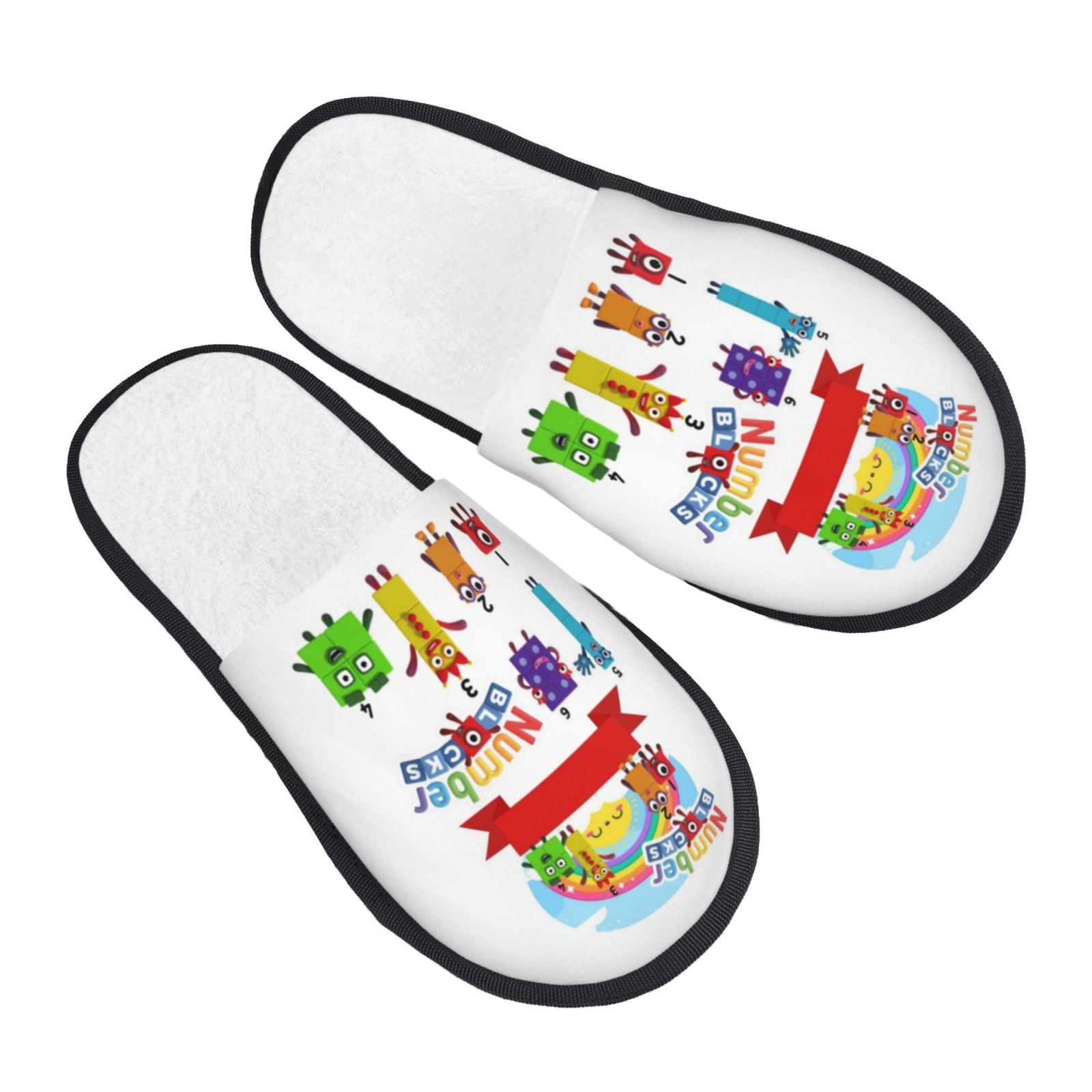 Numberblocks Plush House Shoes Warm Fluffy Slippers Furry Lightweight ...