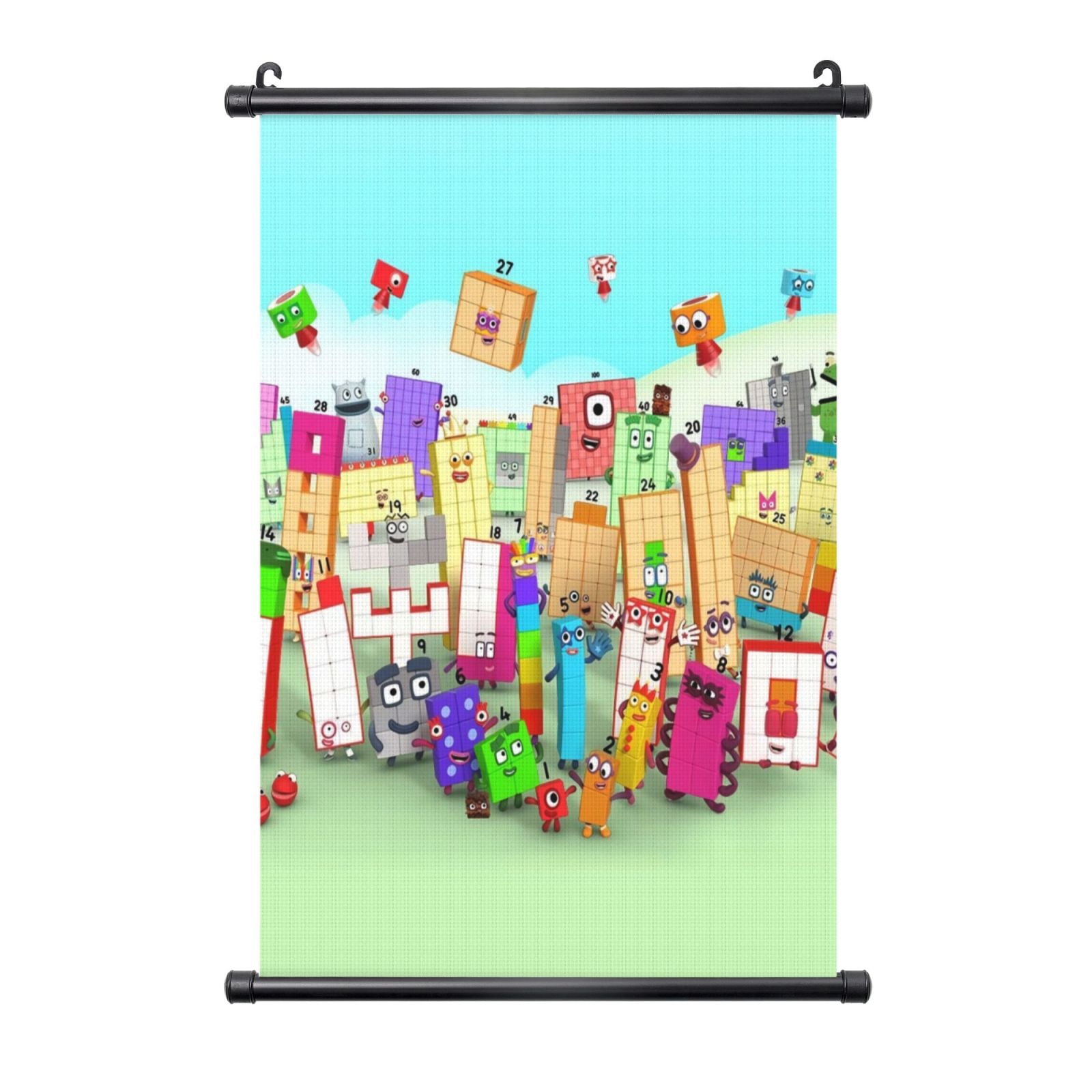 Numberblocks Poster Aesthetic Canvas PVC Shaft Wall Art Hanging Hanger ...