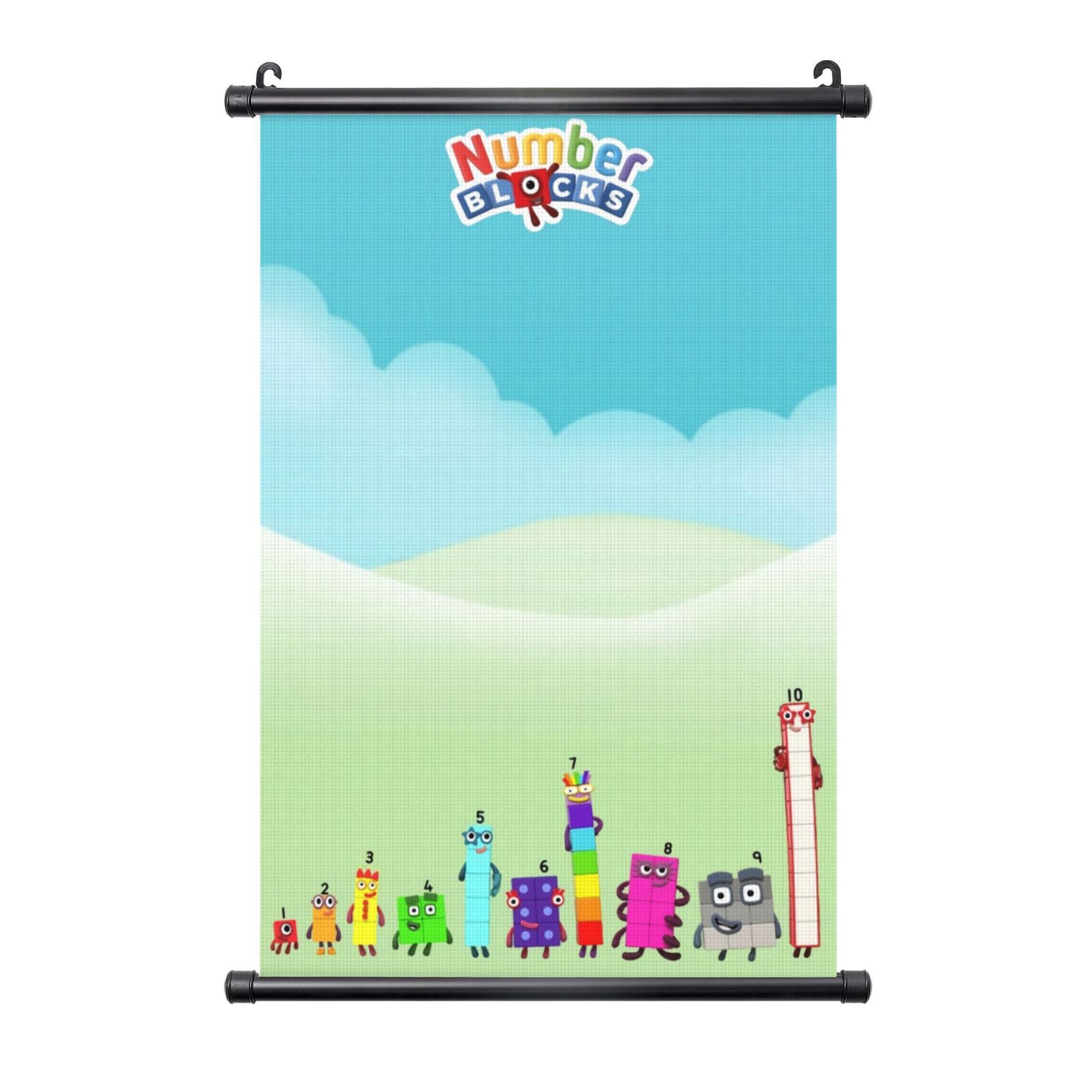 Numberblocks Poster Aesthetic Canvas PVC Shaft Wall Art Hanging Hanger ...