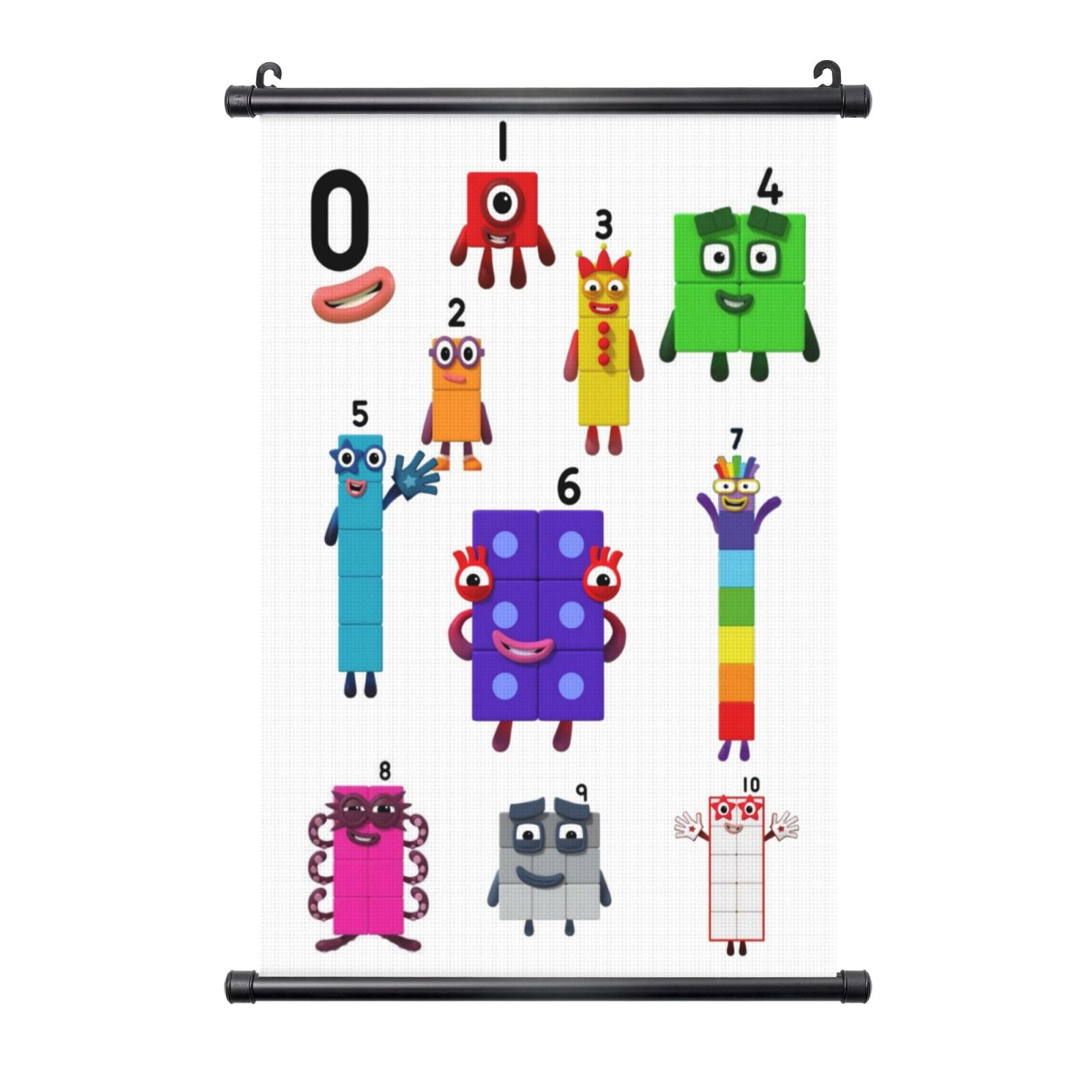 Numberblocks Poster Aesthetic Canvas PVC Shaft Wall Art Hanging Hanger ...