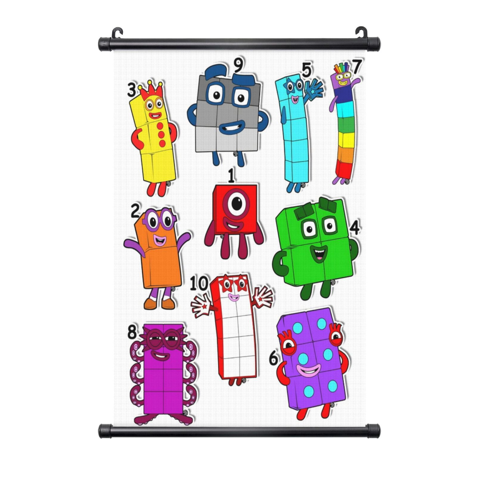 Numberblocks Poster Aesthetic Canvas PVC Shaft Wall Art Hanging Hanger ...