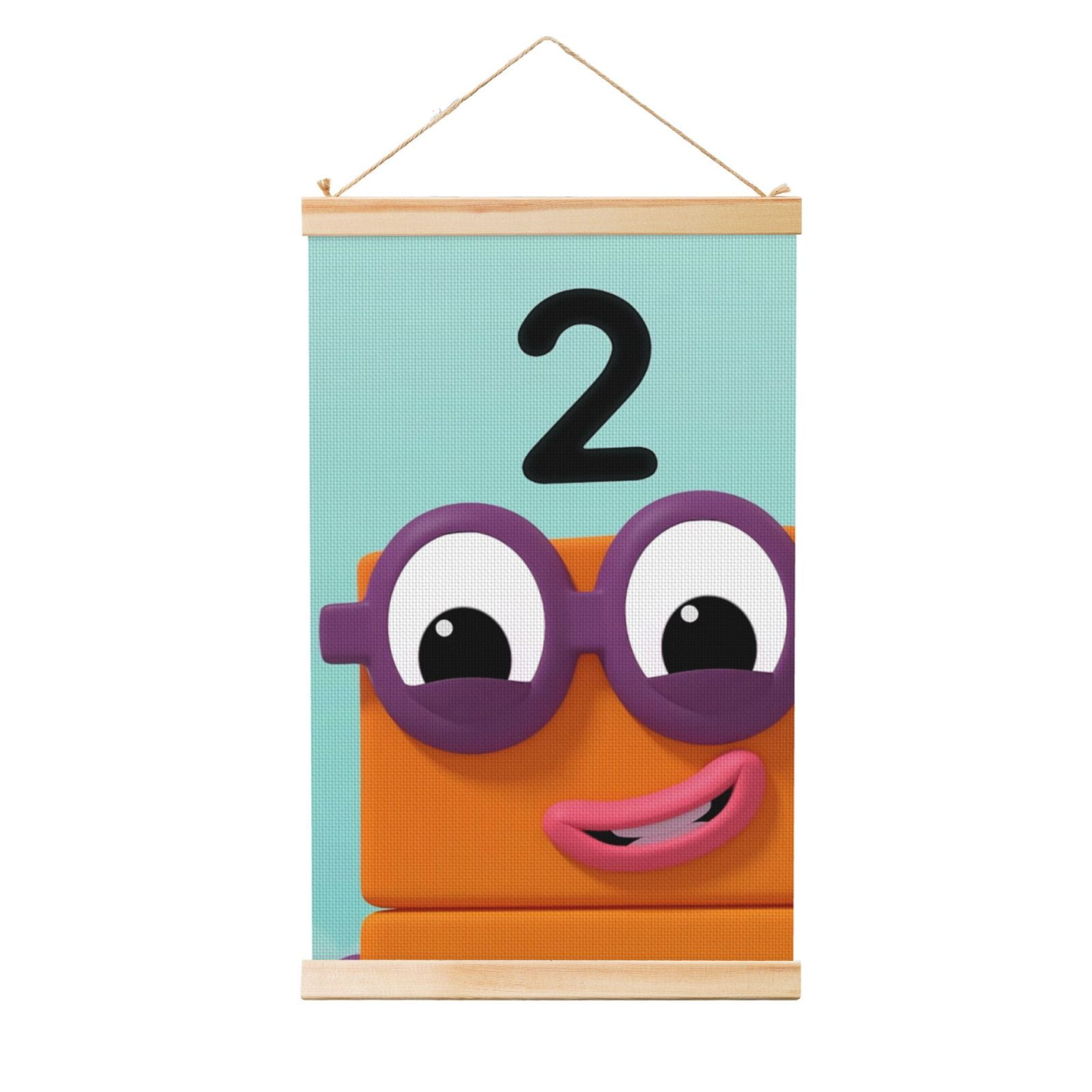 Numberblocks Poster Aesthetic Canvas Wooden Shaft Wall Art Hanging ...