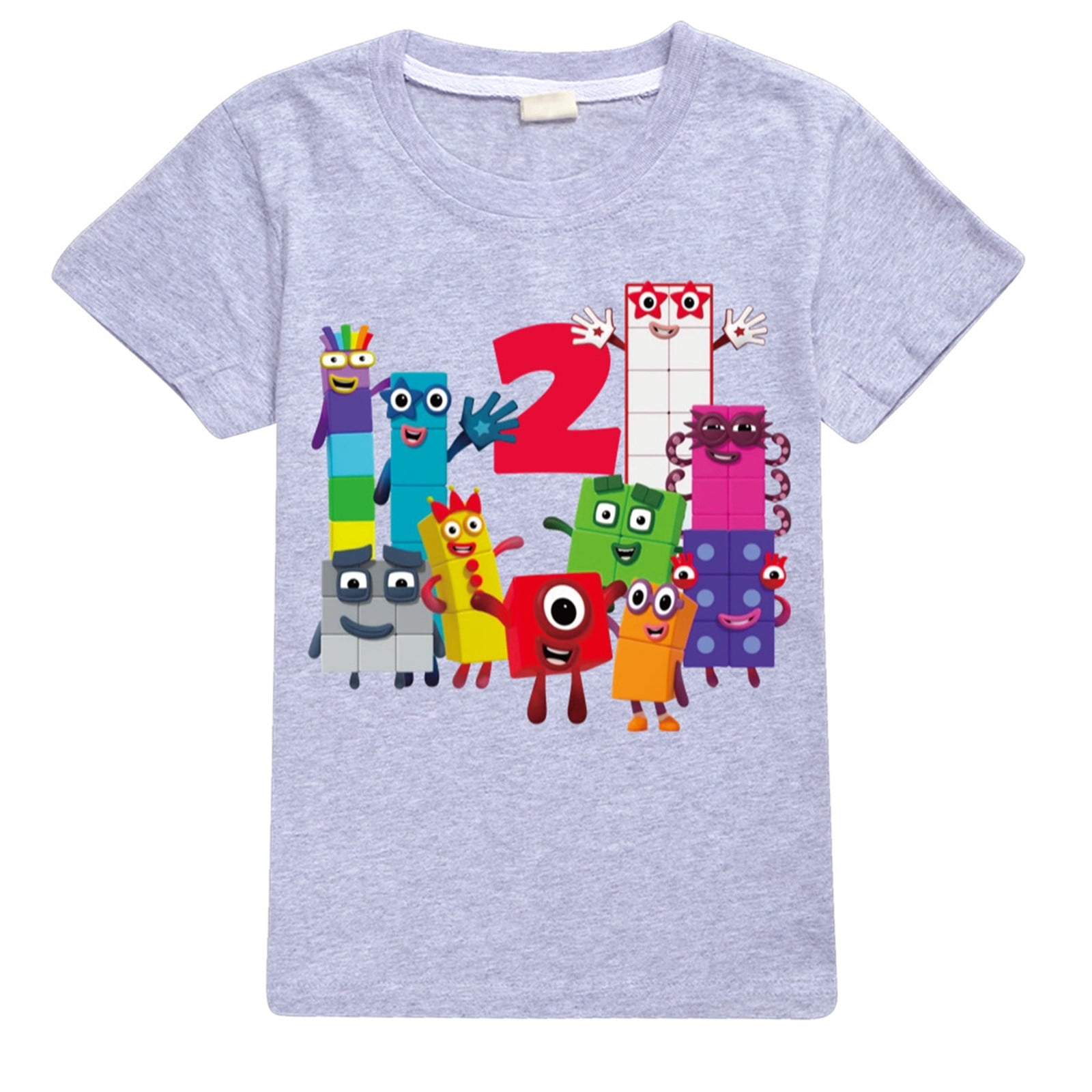 Numberblocks Printed Tee Anime Shirt Colorful Gaming Graphic T-Shirt ...