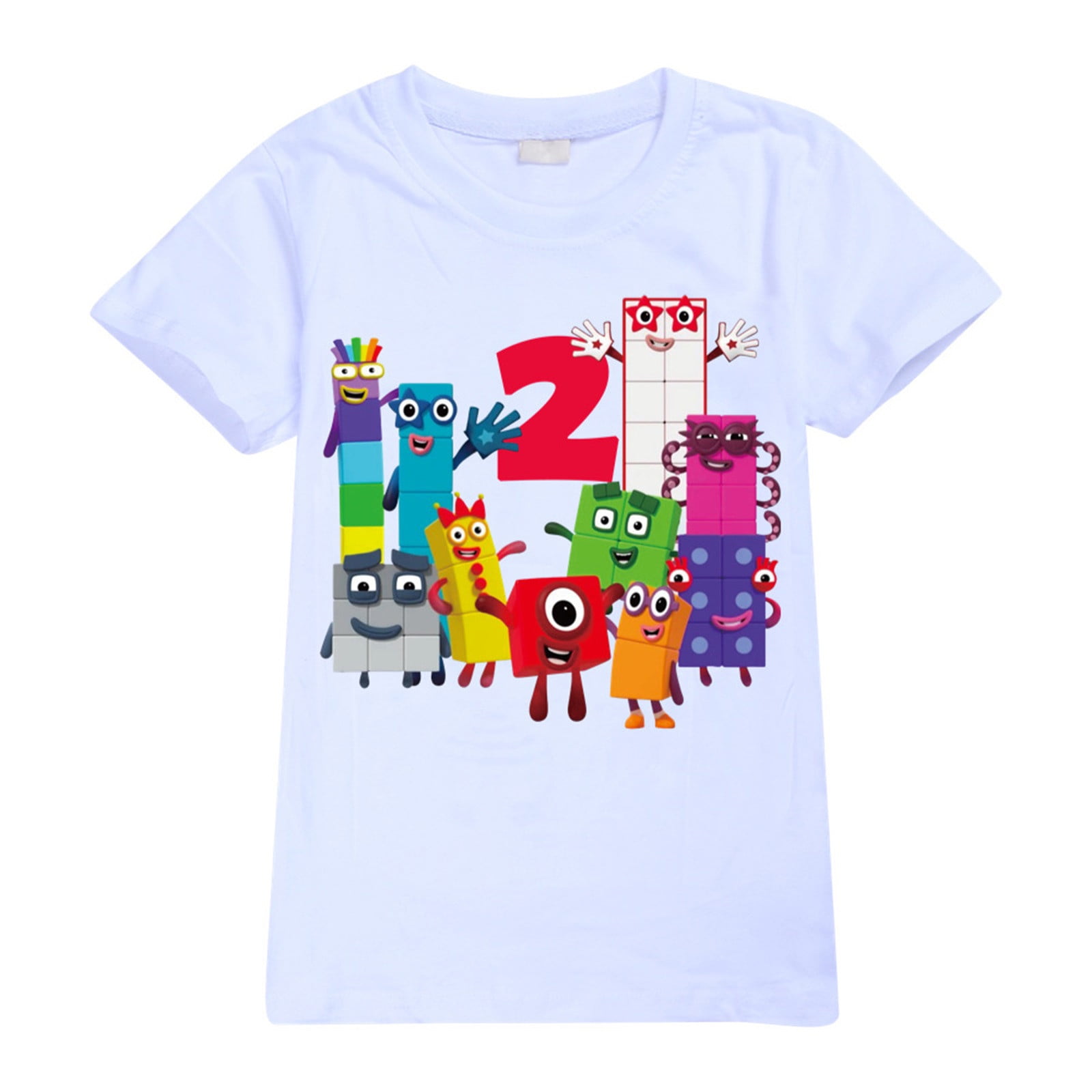 Numberblocks Printed Tee Anime Shirt Colorful Gaming Graphic T-Shirt ...