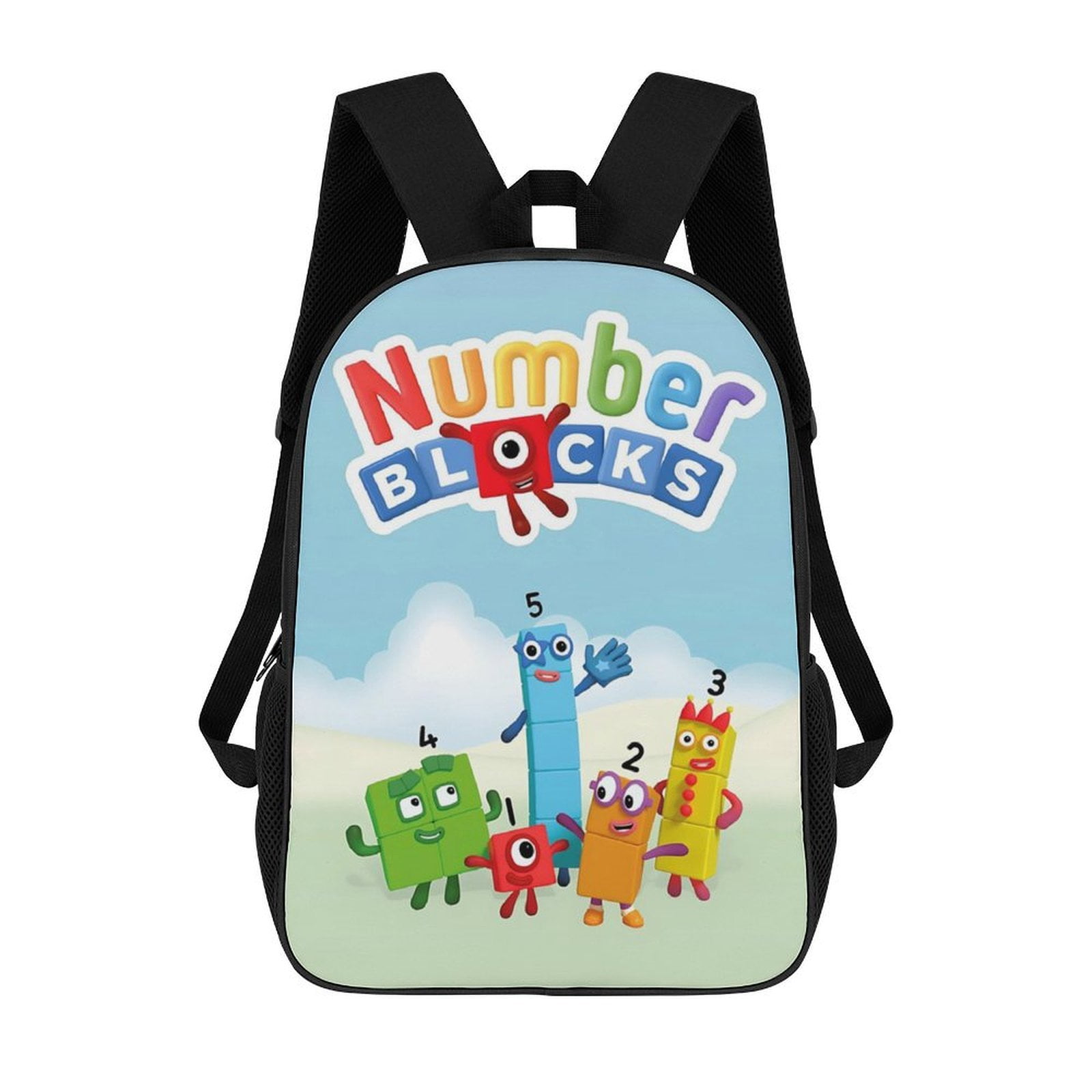 Numberblocks School Backpack Shoulder Bag 17 Inch Casual Daypack ...