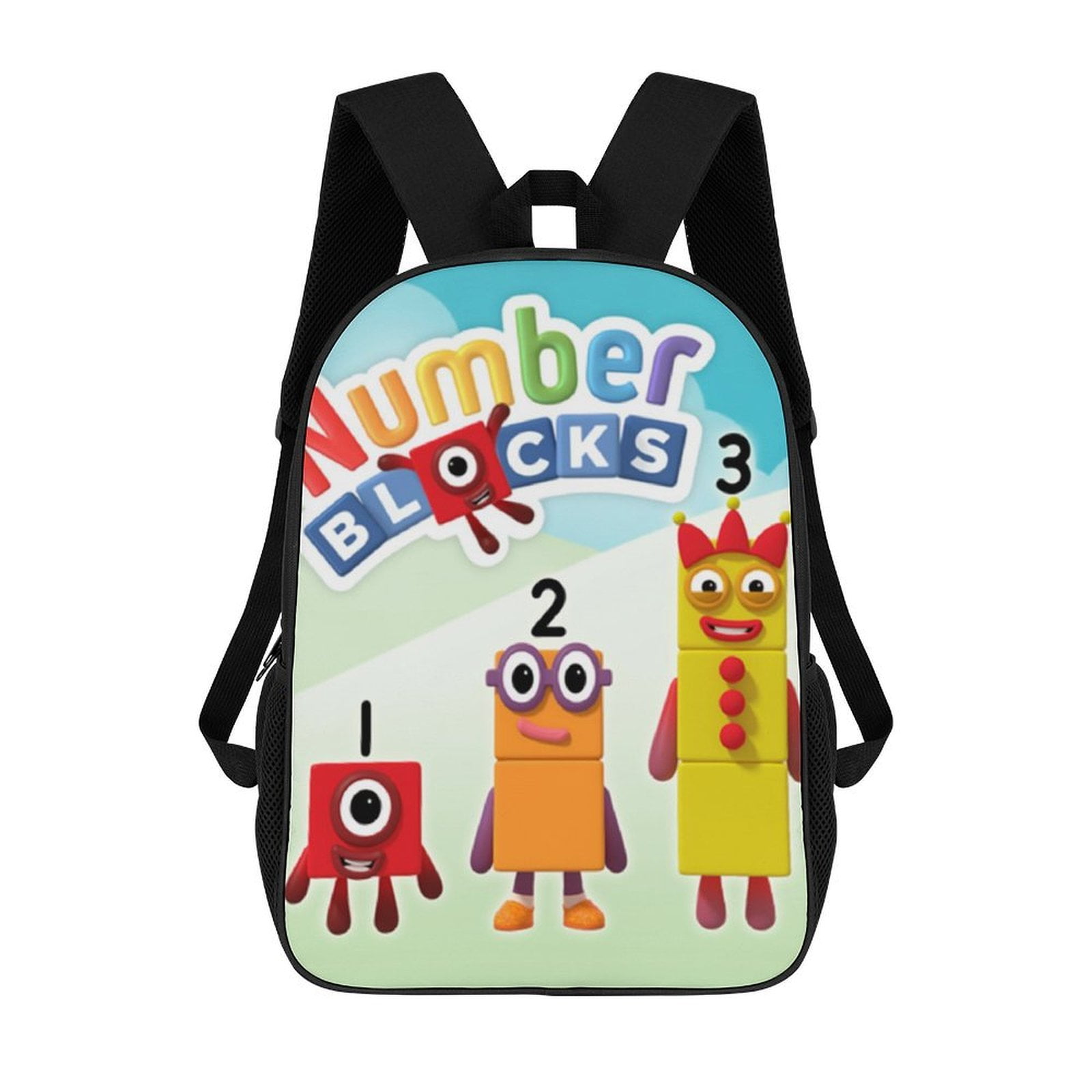Numberblocks School Backpack Shoulder Bag 17 Inch Casual Daypack ...