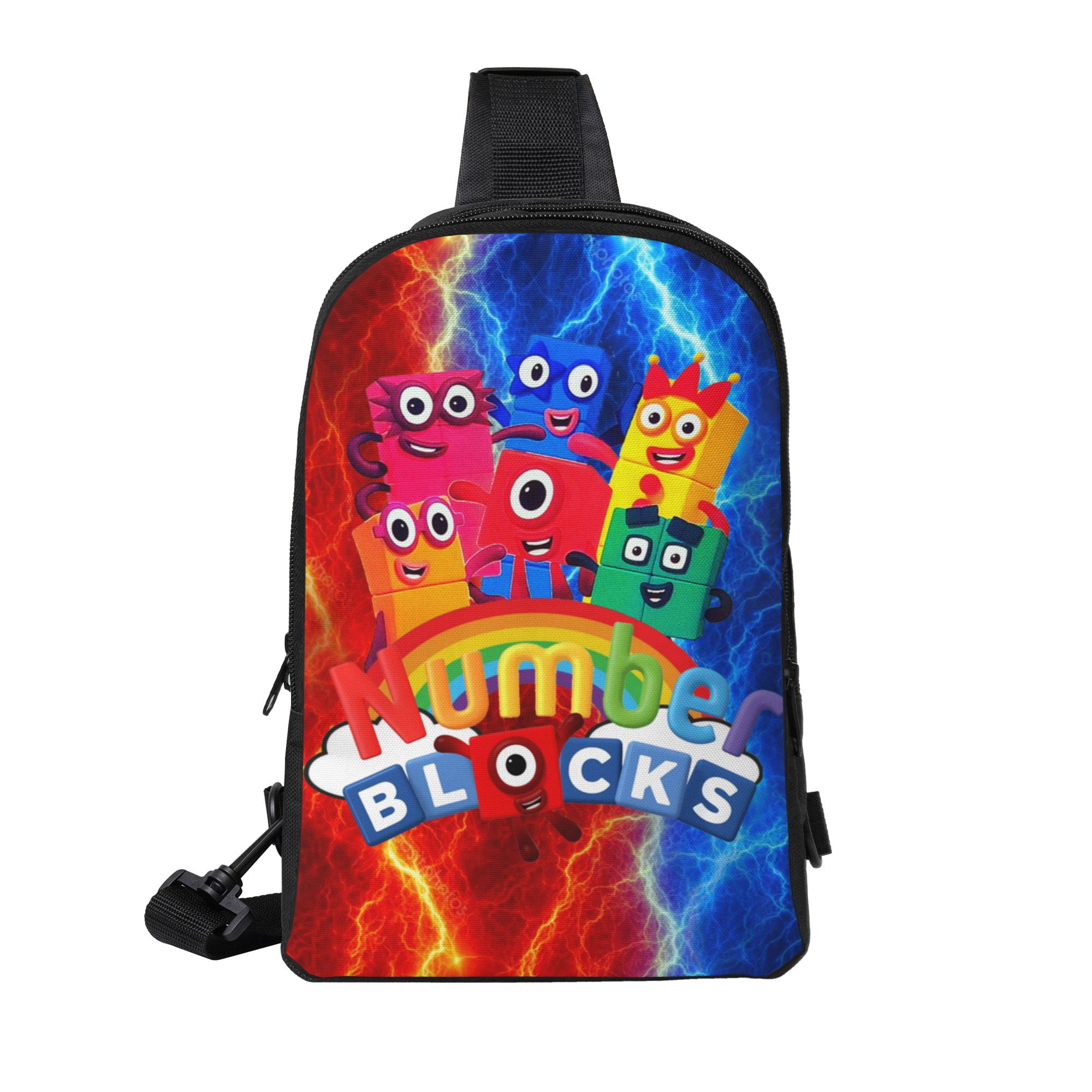 Numberblocks Sling Bag,Casual Crossbody Backpack Shoulder Chest Bag for ...