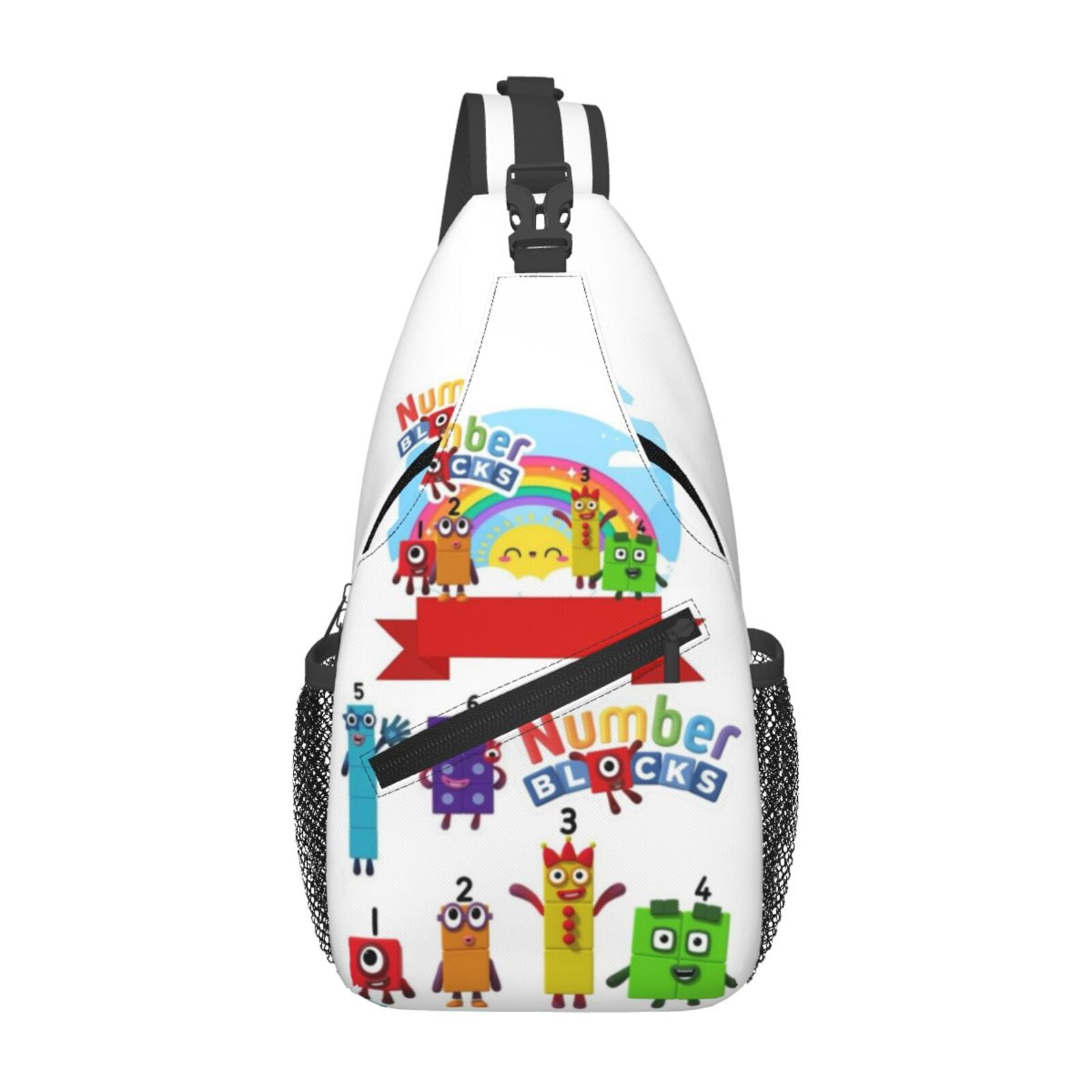 Numberblocks Sling Bag Unisex Crossbody Backpack Casual Cross Chest Bag ...