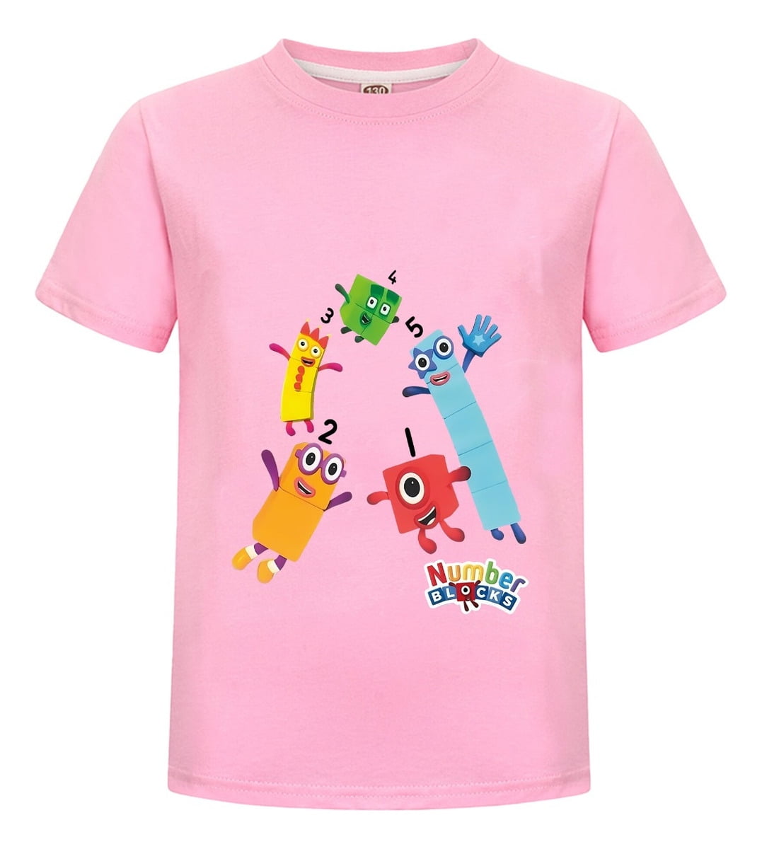 Numberblocks Summer T-Shirt for Kids – Fun Cartoon Math Characters Tee ...