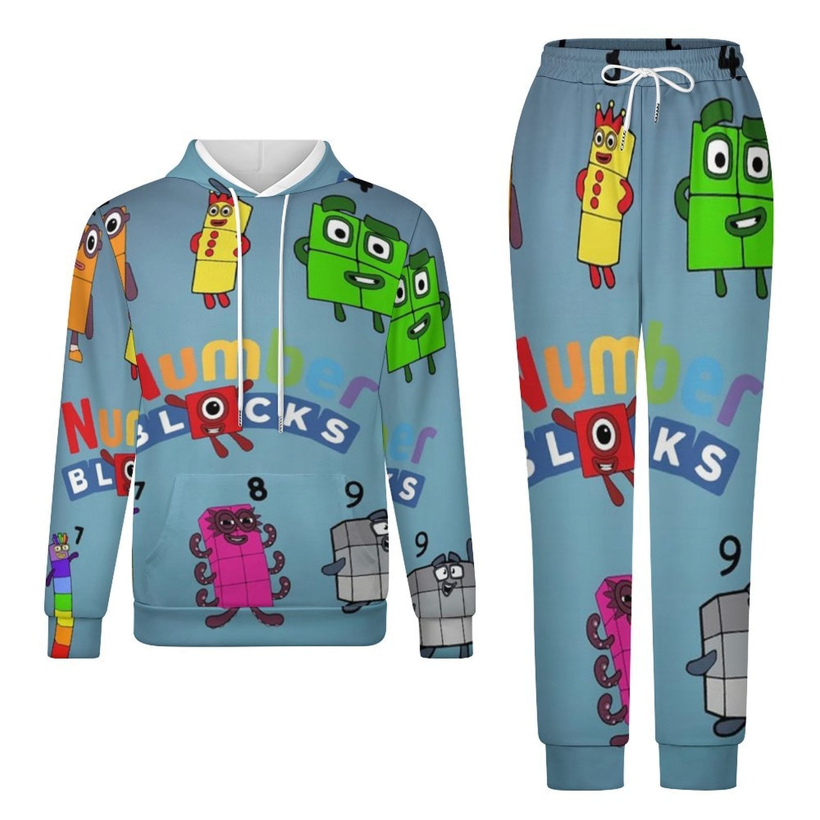 Numberblocks Sweatsuit 2 Piece Outfits Warm Hoodie & Sweatpants ...
