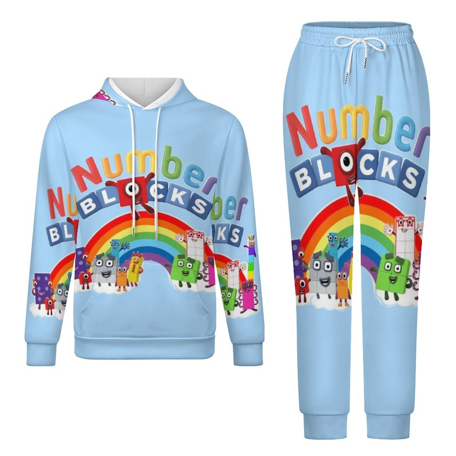 Numberblocks Sweatsuit 2 Piece Outfits Warm Hoodie & Sweatpants ...