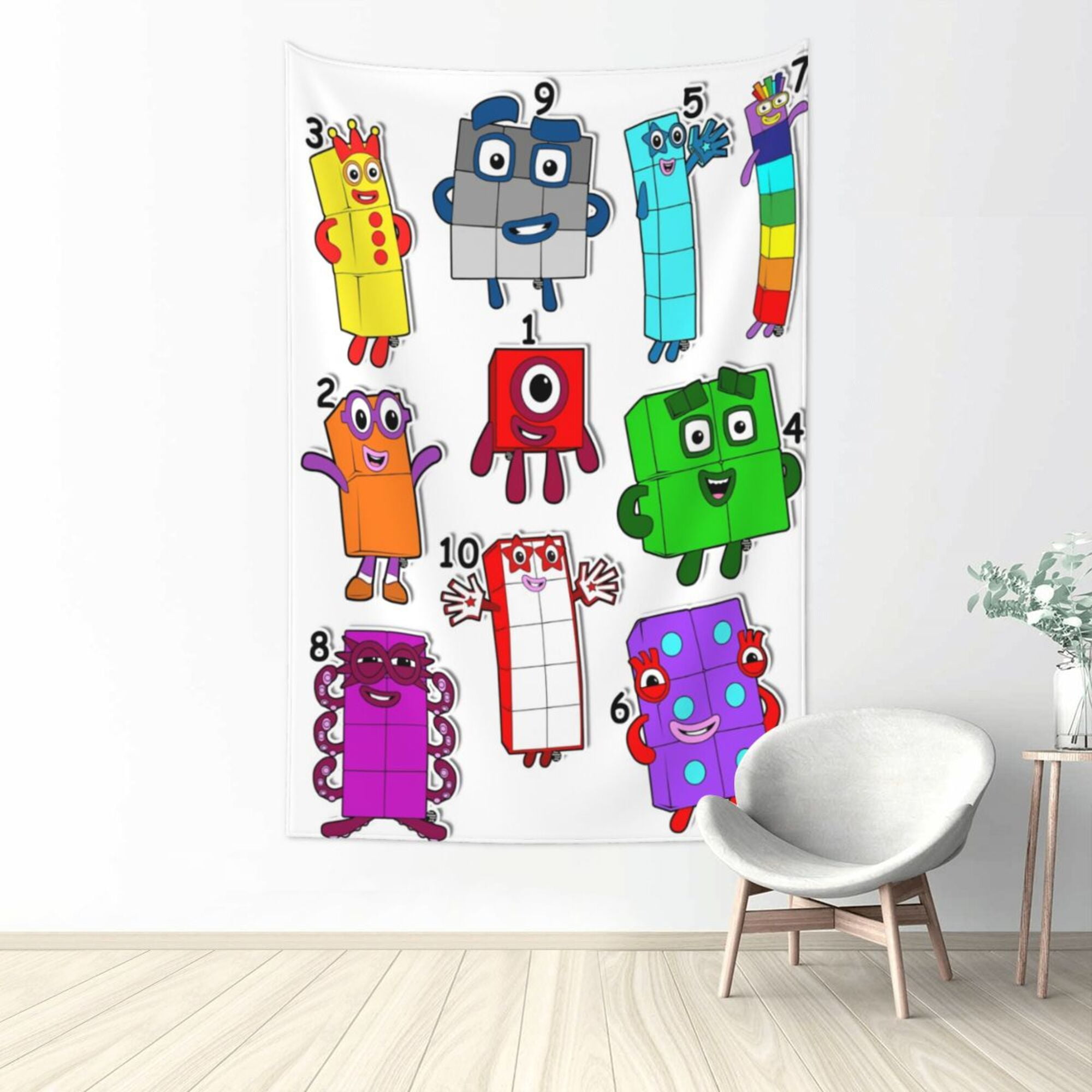 Numberblocks Tapestry Large Banner Wall Hanging Tapestries Aesthetic ...