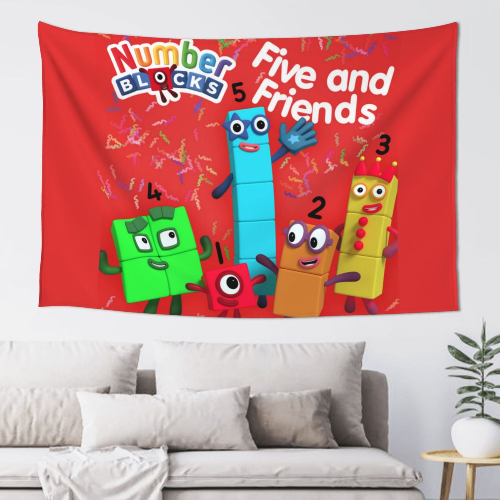 Numberblocks Tapestry Wall Hanging Home Decoration Wall Blanket ...
