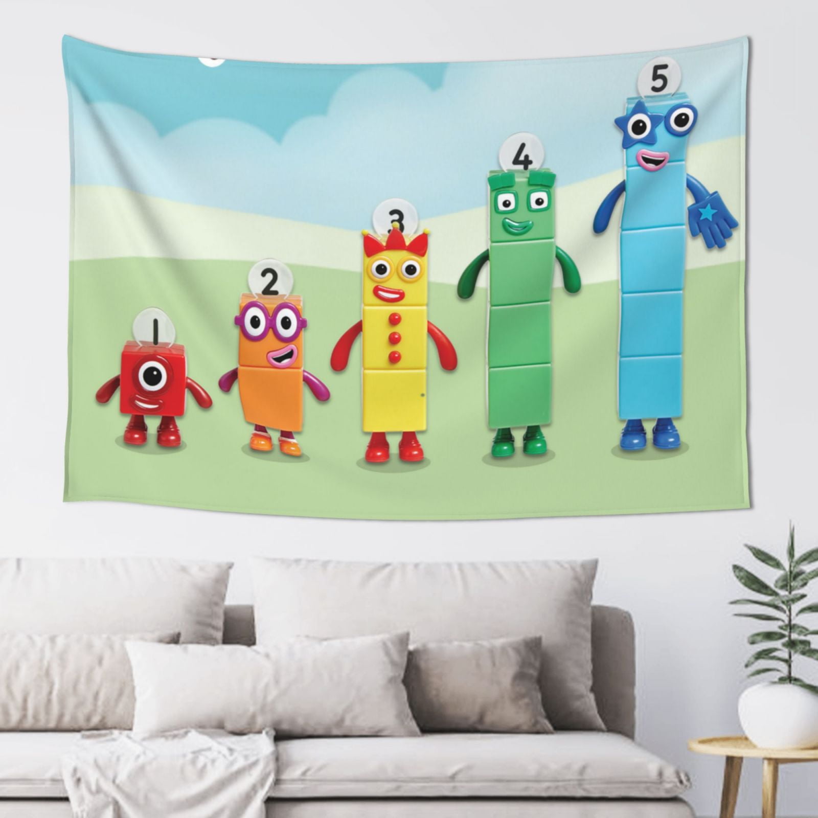Numberblocks Tapestry Wall Hanging Home Decoration Wall Blanket ...