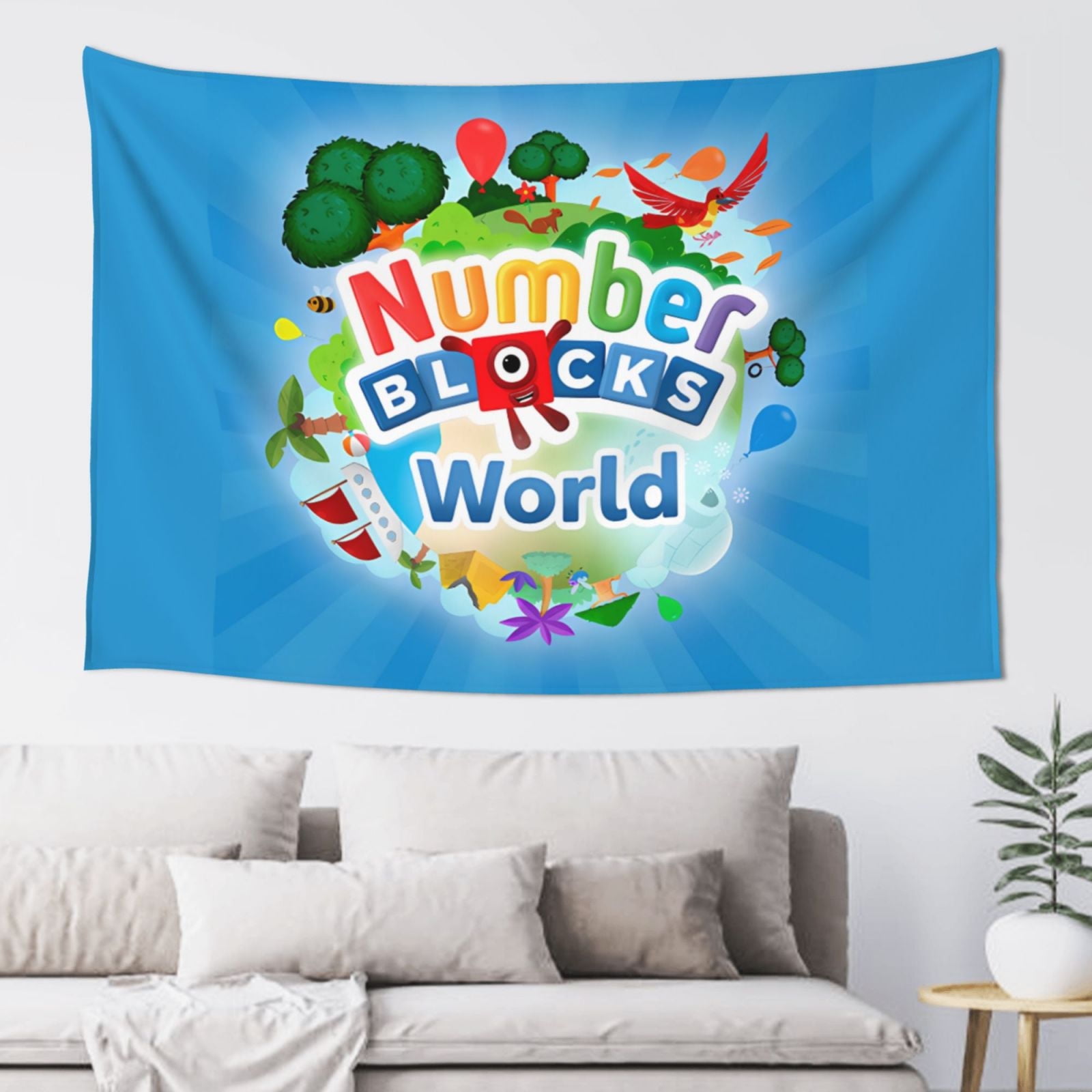 Numberblocks Tapestry Wall Hanging Home Decoration Wall Blanket ...