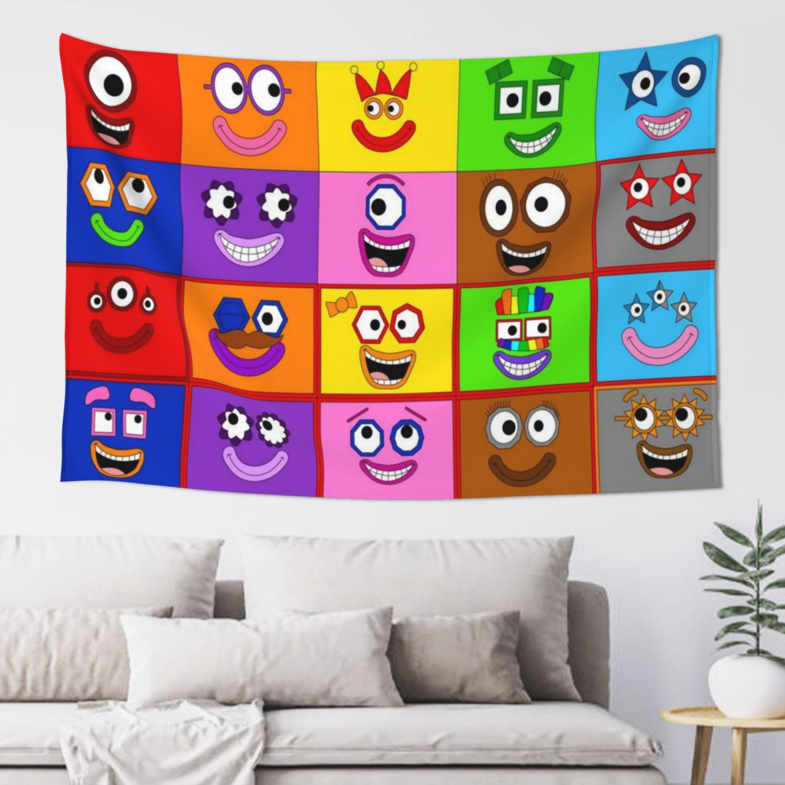 Numberblocks Tapestry Wall Hanging Home Decoration Wall Blanket ...