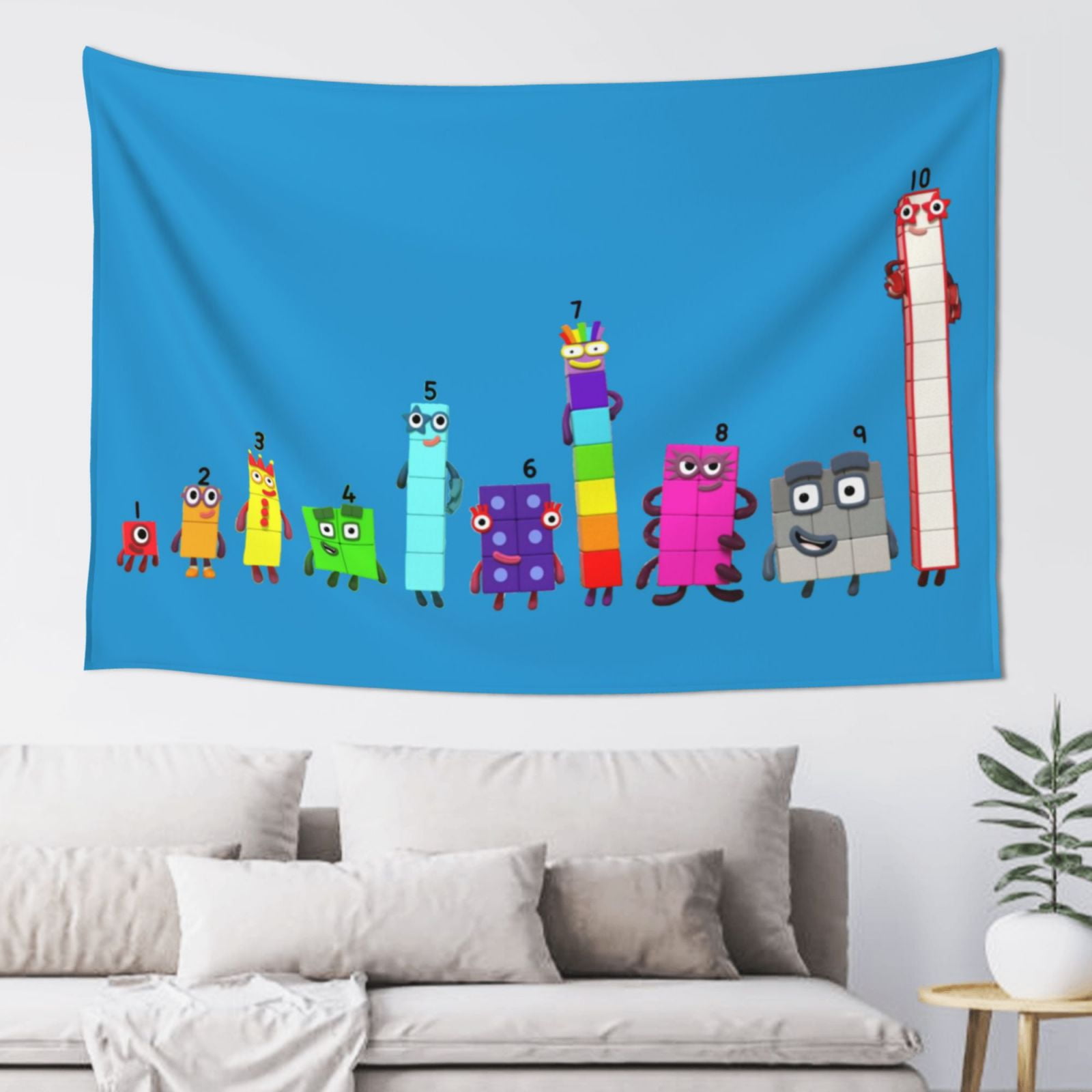 Numberblocks Tapestry Wall Hanging Home Decoration Wall Blanket ...
