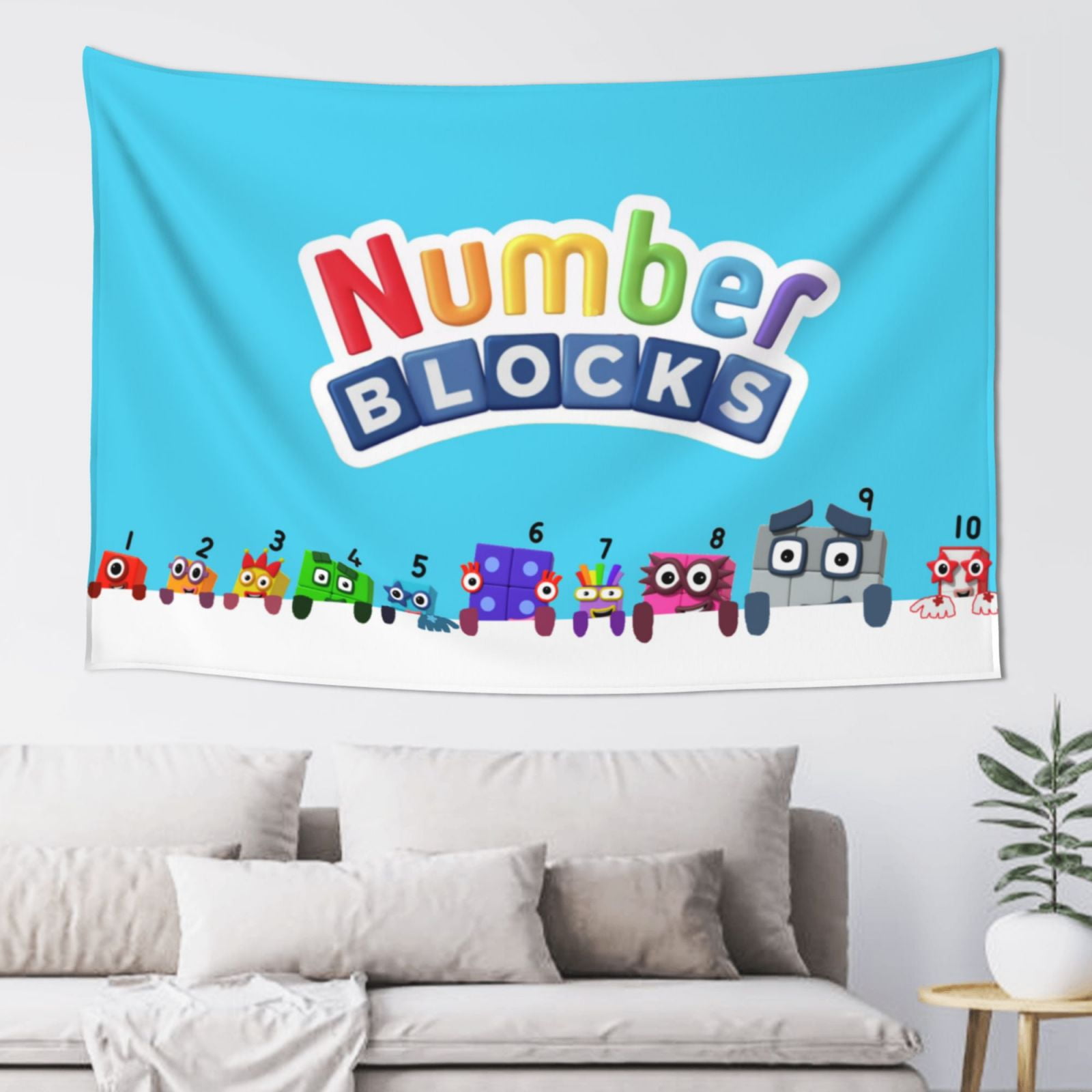 Numberblocks Tapestry Wall Hanging Home Decoration Wall Blanket ...