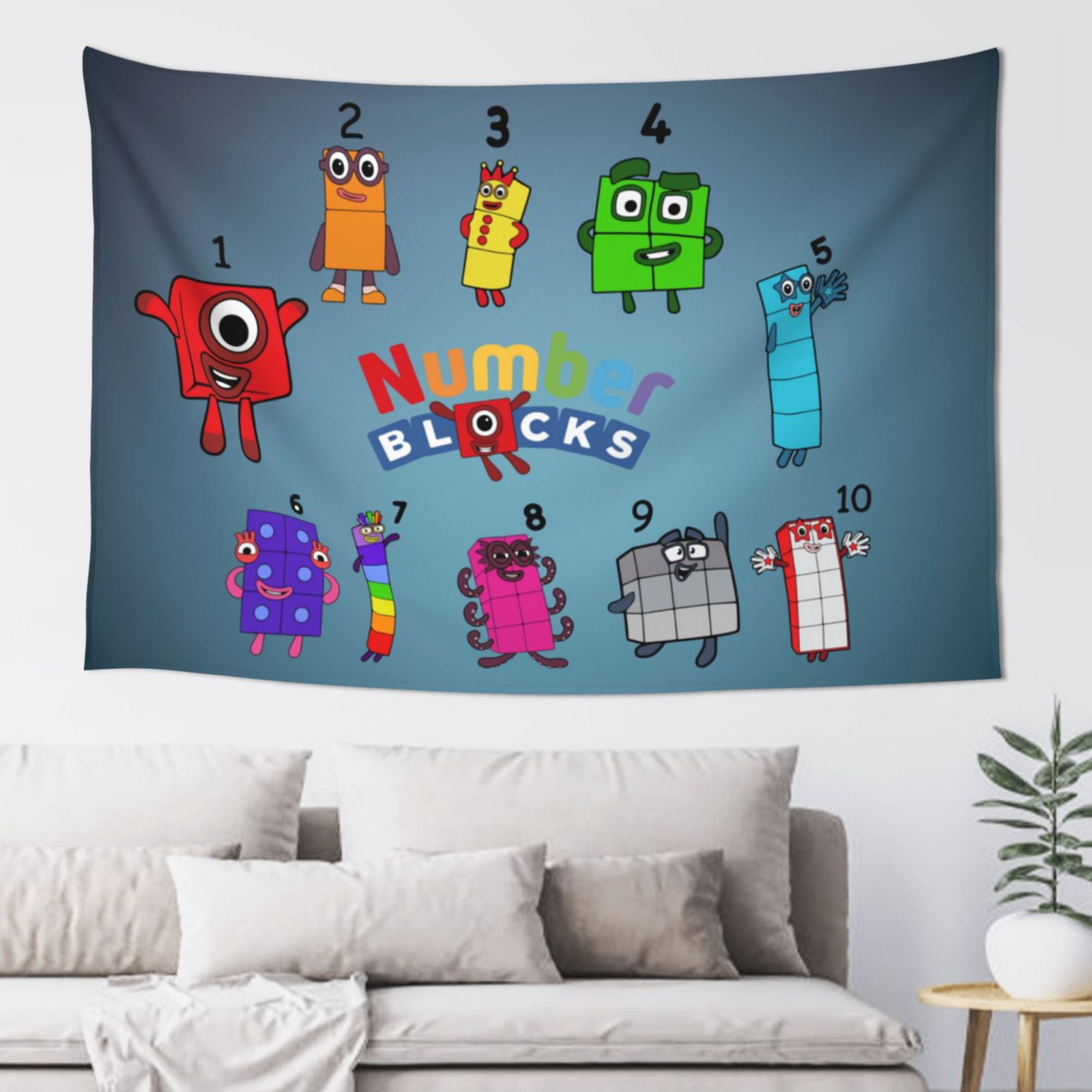 Numberblocks Tapestry Wall Hanging Home Decoration Wall Blanket ...