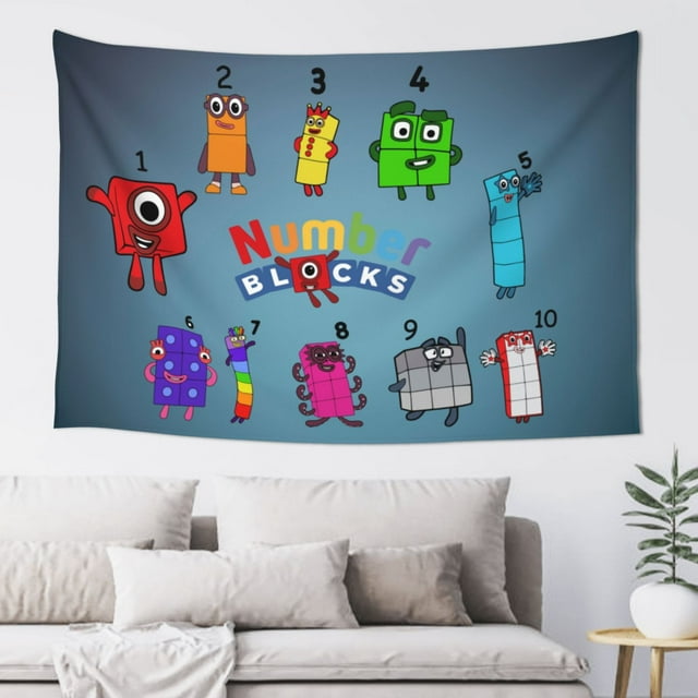 Numberblocks Tapestry Wall Hanging Home Decoration Wall Blanket ...